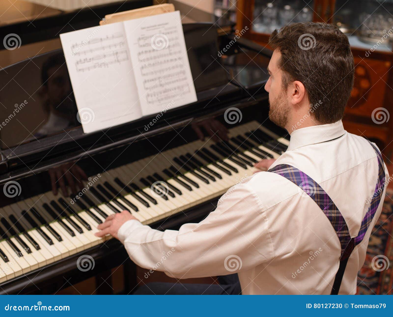 Portrait of Music Performer Stock Photo - Image of black, event: 80127230