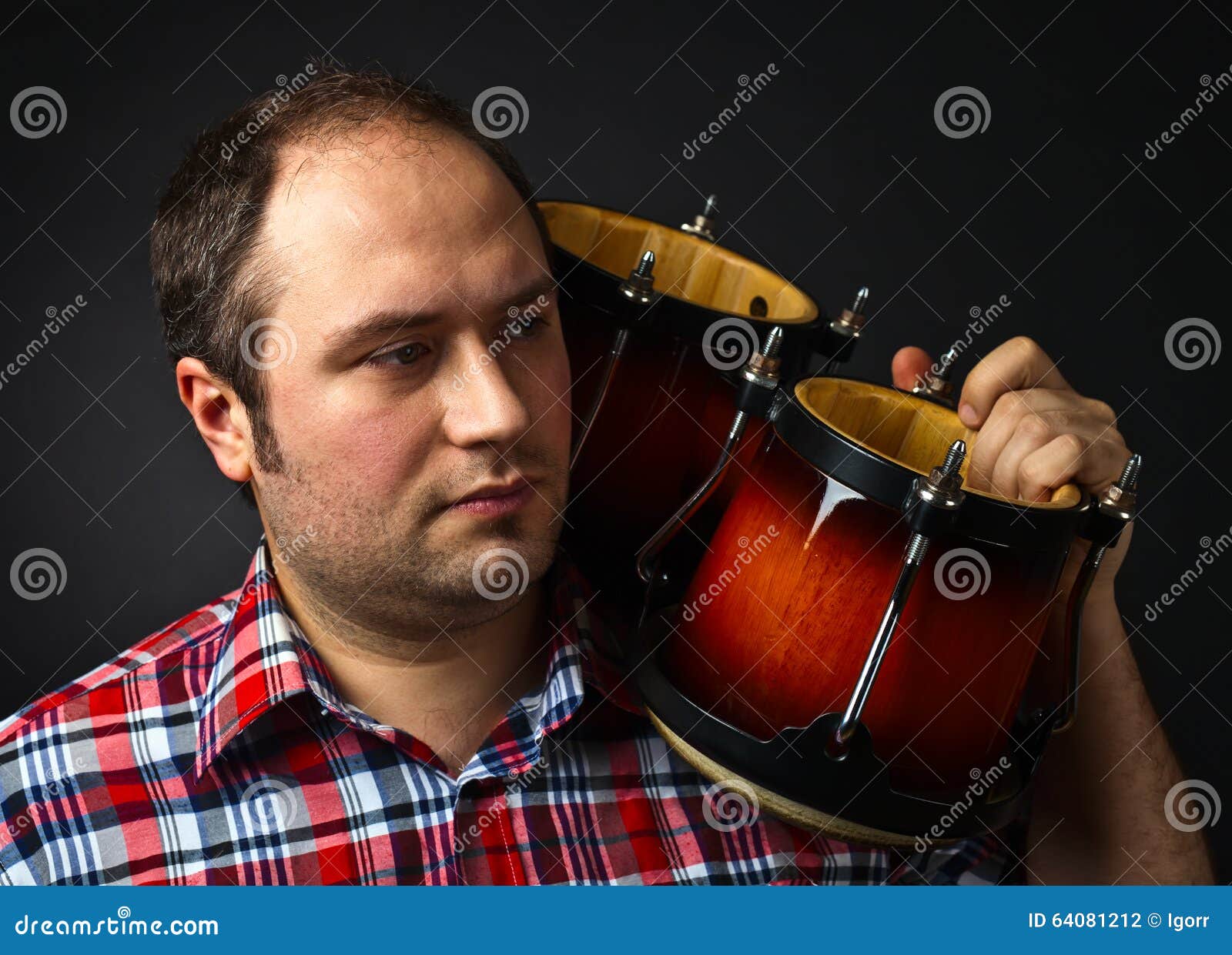 Portrait of Musician with Bongo Stock Photo - Image of play, culture ...