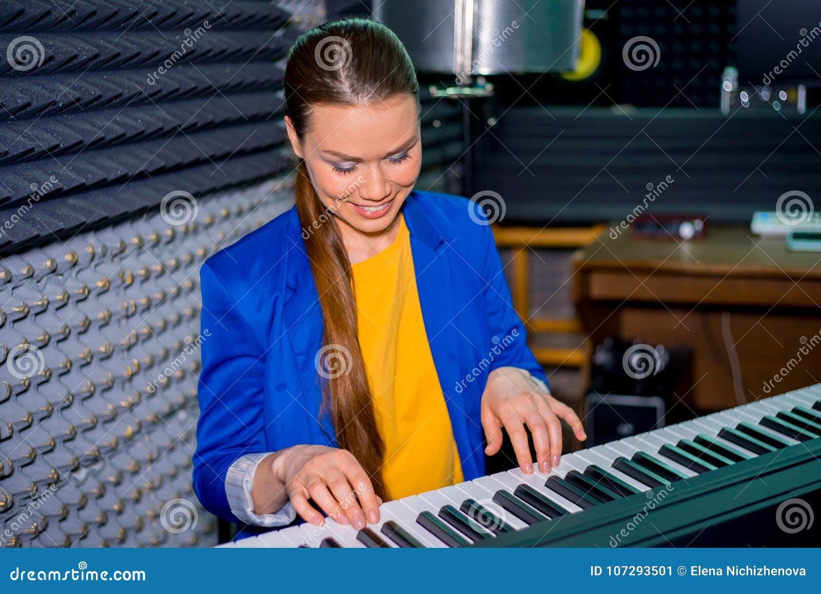 Musician in a Recording Studio Stock Image - Image of producer ...