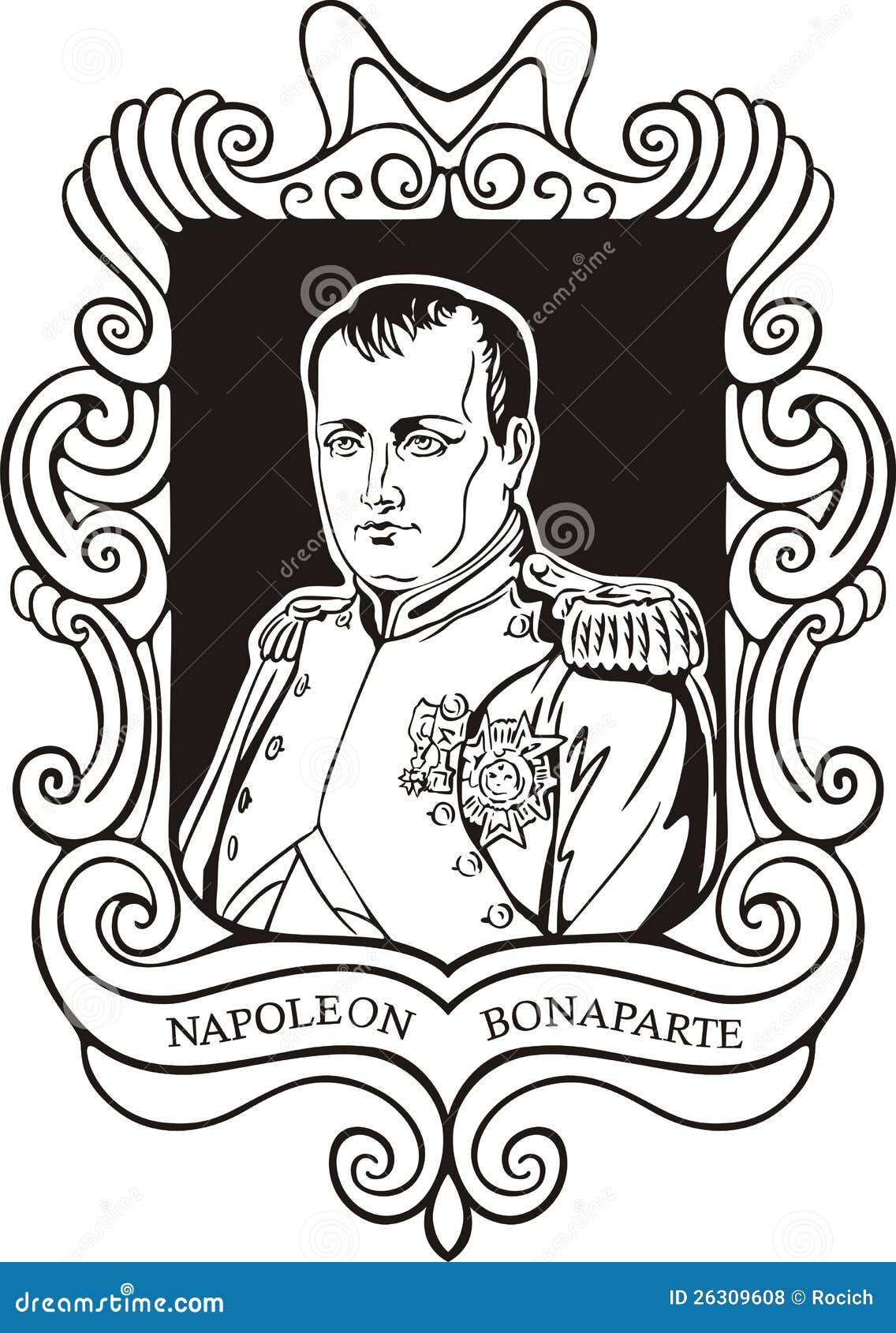 Portrait of Napoleon Bonaparte Stock Vector - Illustration of empire ...