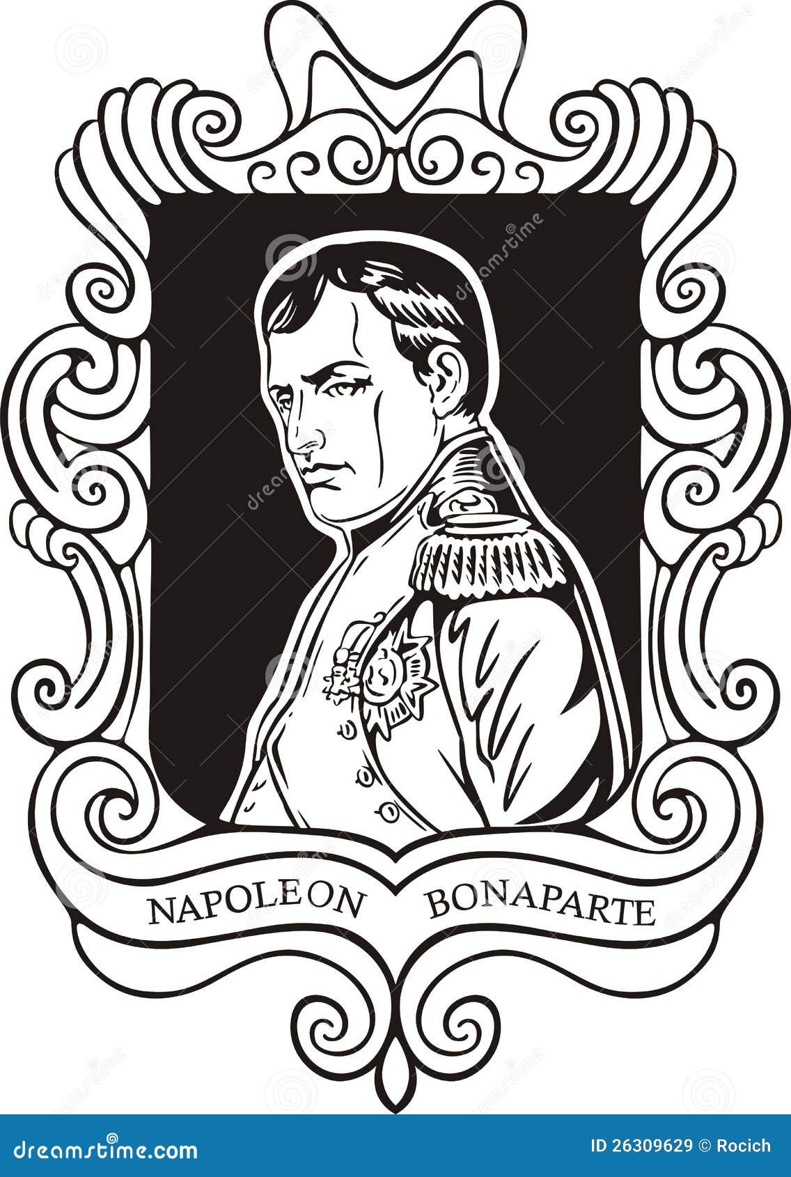 Napoleon Bonaparte, Vintage Illustration Cartoon Vector | CartoonDealer ...