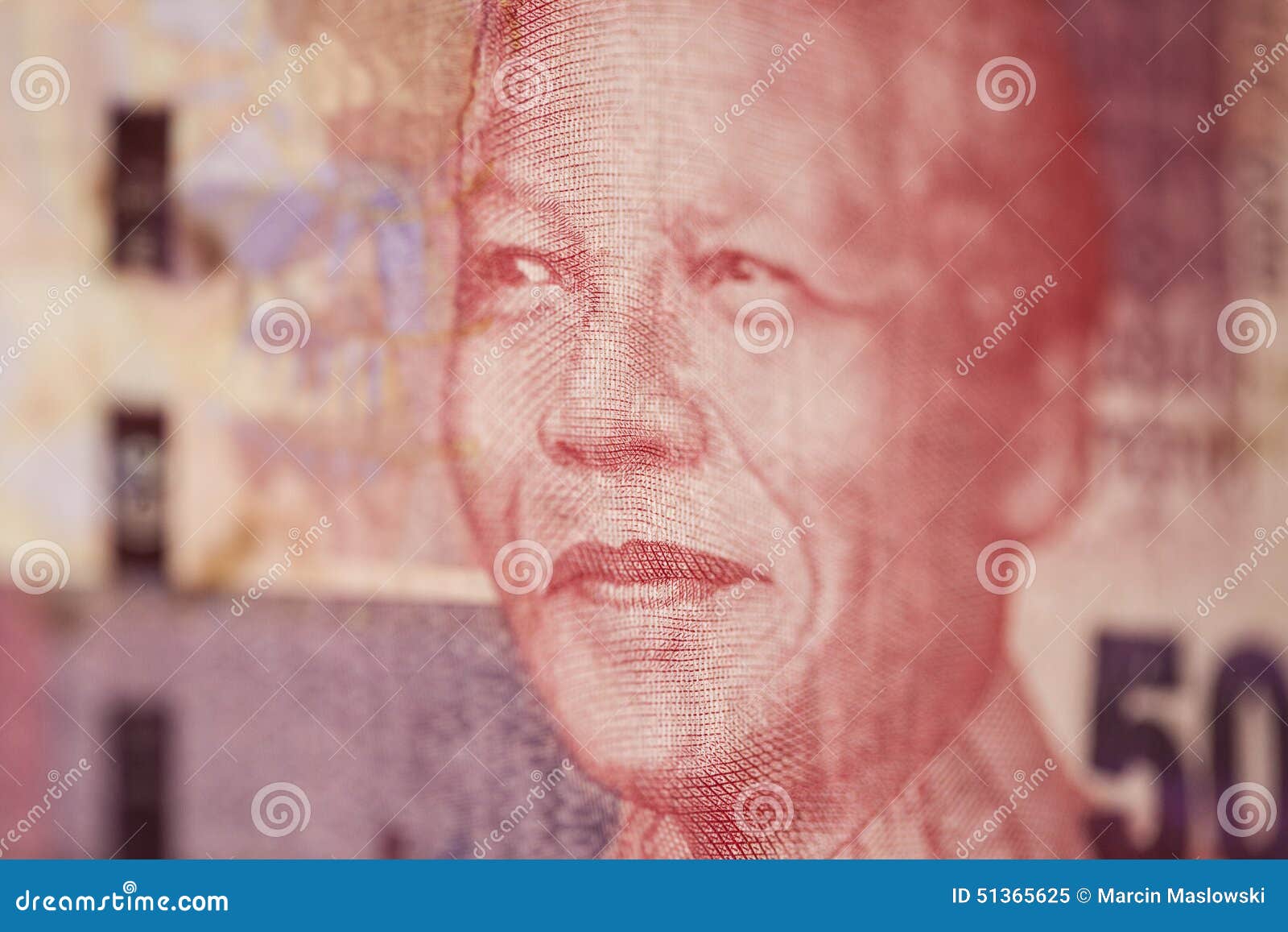 Portrait of Nelson Mandela at 50 Rand Editorial Image - Image of macro ...