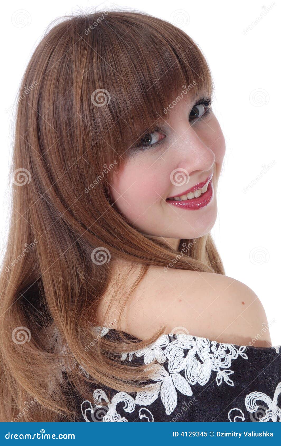 Portrait of the nice girl stock image. Image of females - 4129345