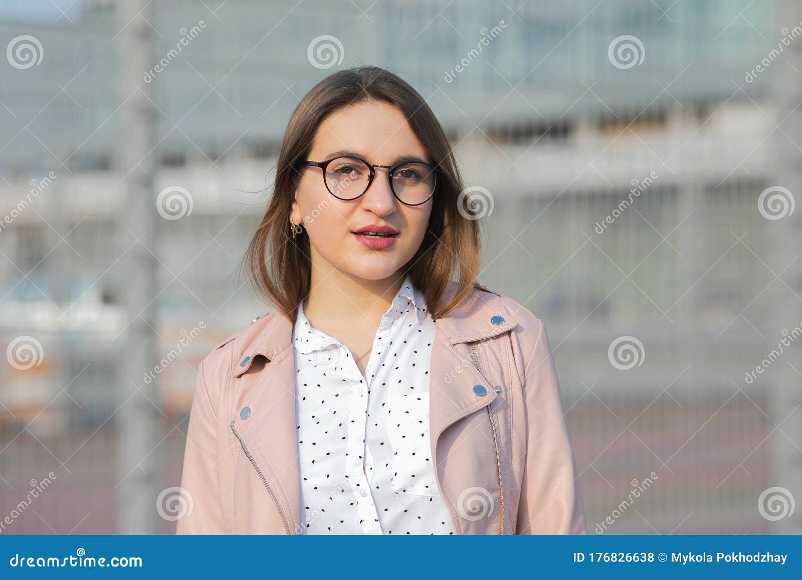 Portrait of a Nice Girl Smiling. Stock Photo - Image of pretty, outdoor ...