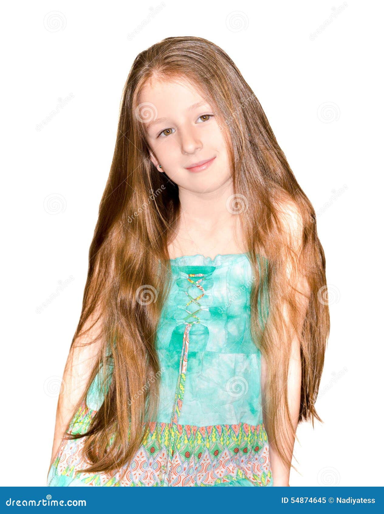 Portrait the Nice Little Girl Stock Image - Image of people, attractive ...
