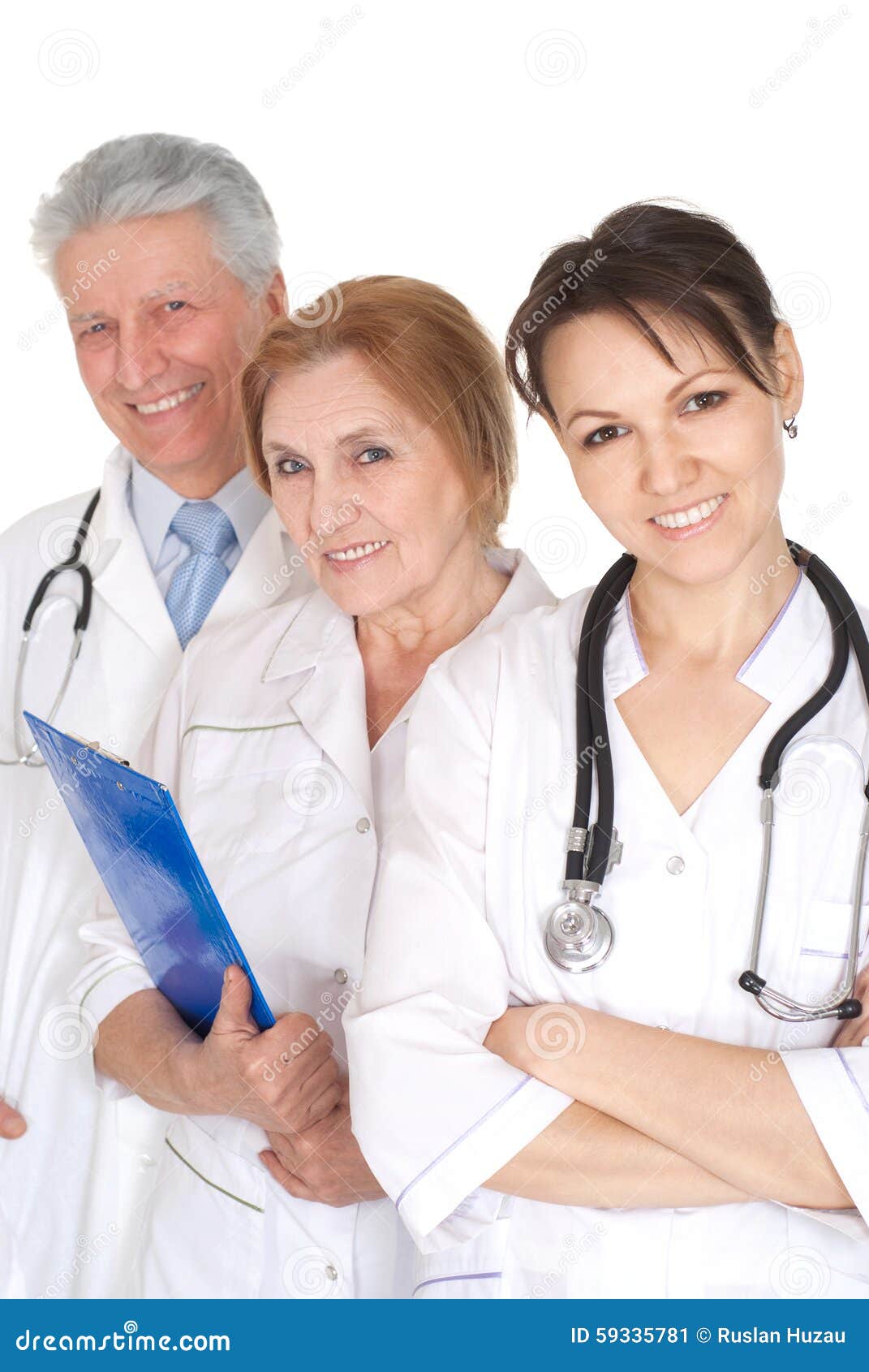 Portrait of a Nice Three Doctors Stock Image - Image of attractive ...