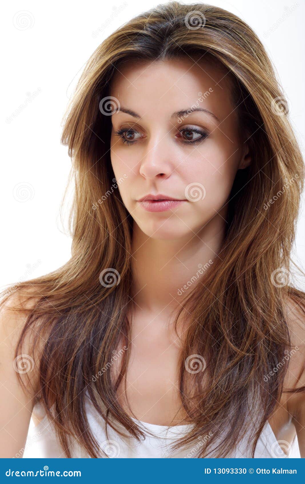 Portrait of a nice woman stock photo. Image of thinking - 13093330