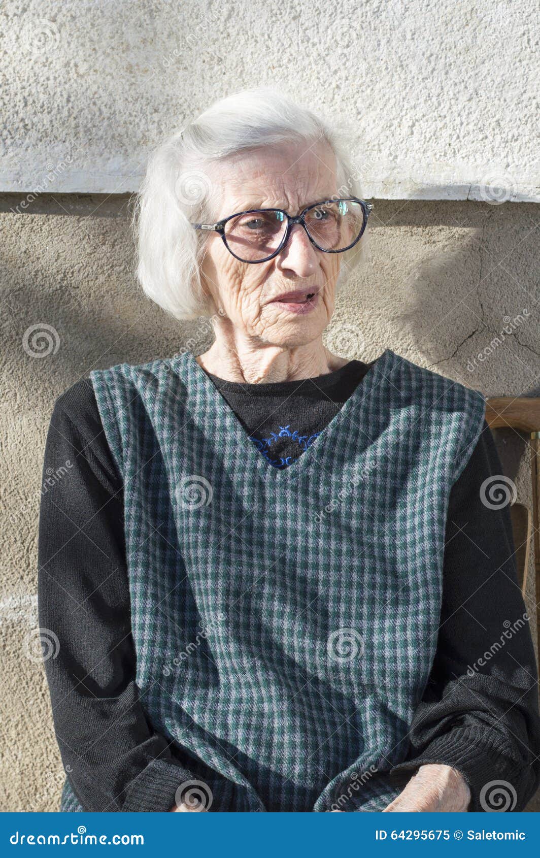 Portrait of a Ninety Years Old Grandma Stock Image - Image of senior ...