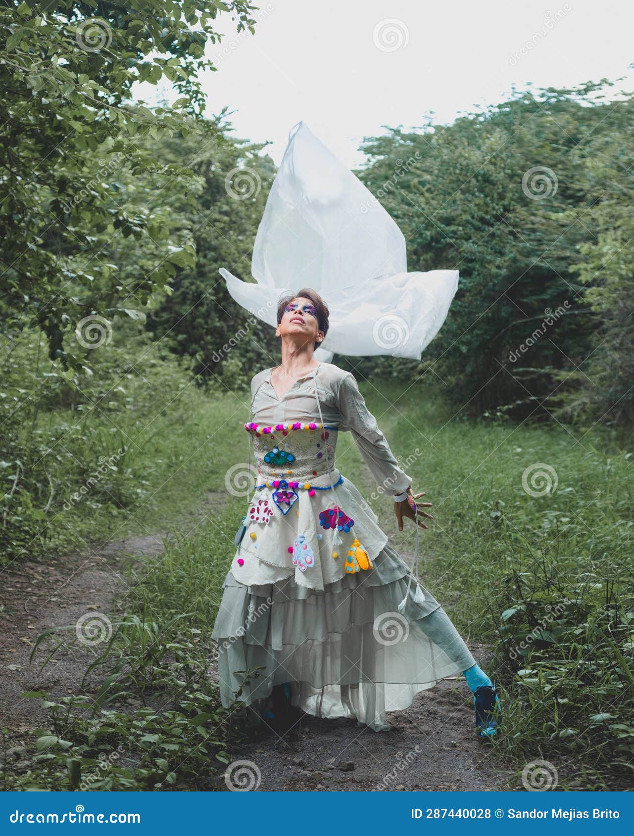Portrait of a Non-binary Gender Person Interacting with Nature Stock ... Portrait of a Non-binary Gender Person Interacting with Nature Stock ...