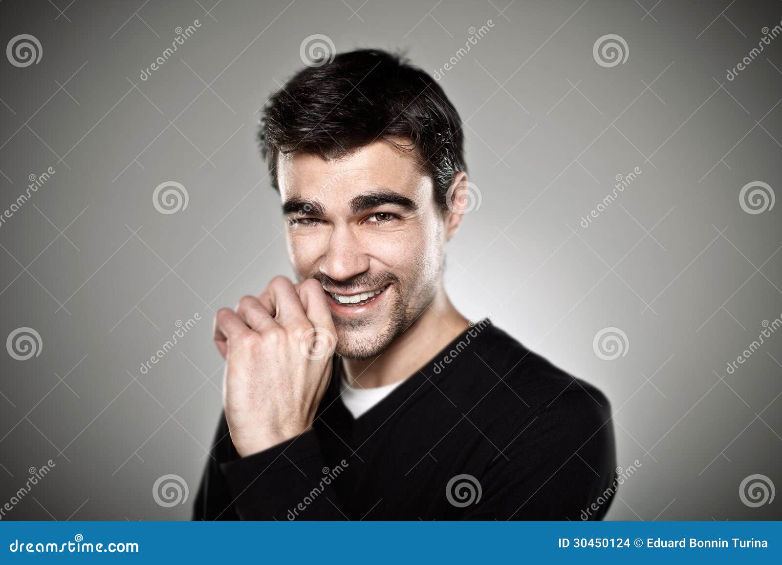Portrait of a Normal Boy Smiling Stock Photo - Image of male, closeup ...