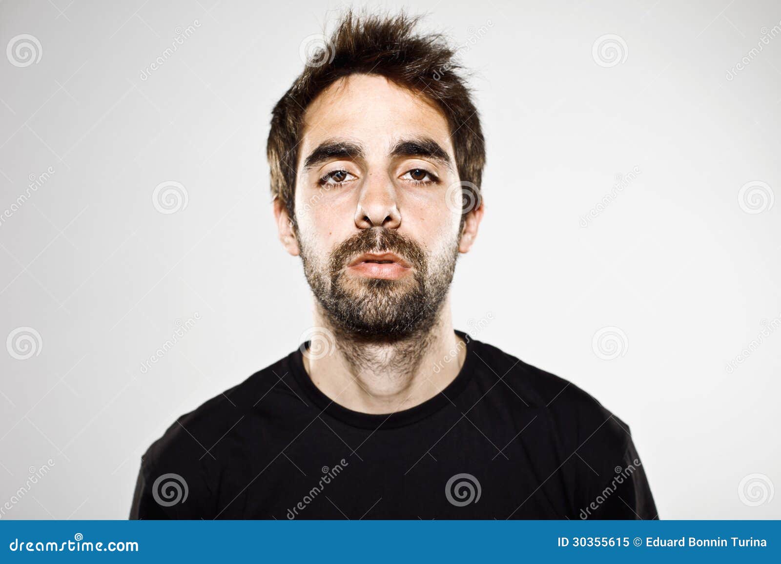 Portrait of a Normal Boy on White Stock Image - Image of real, hair ...