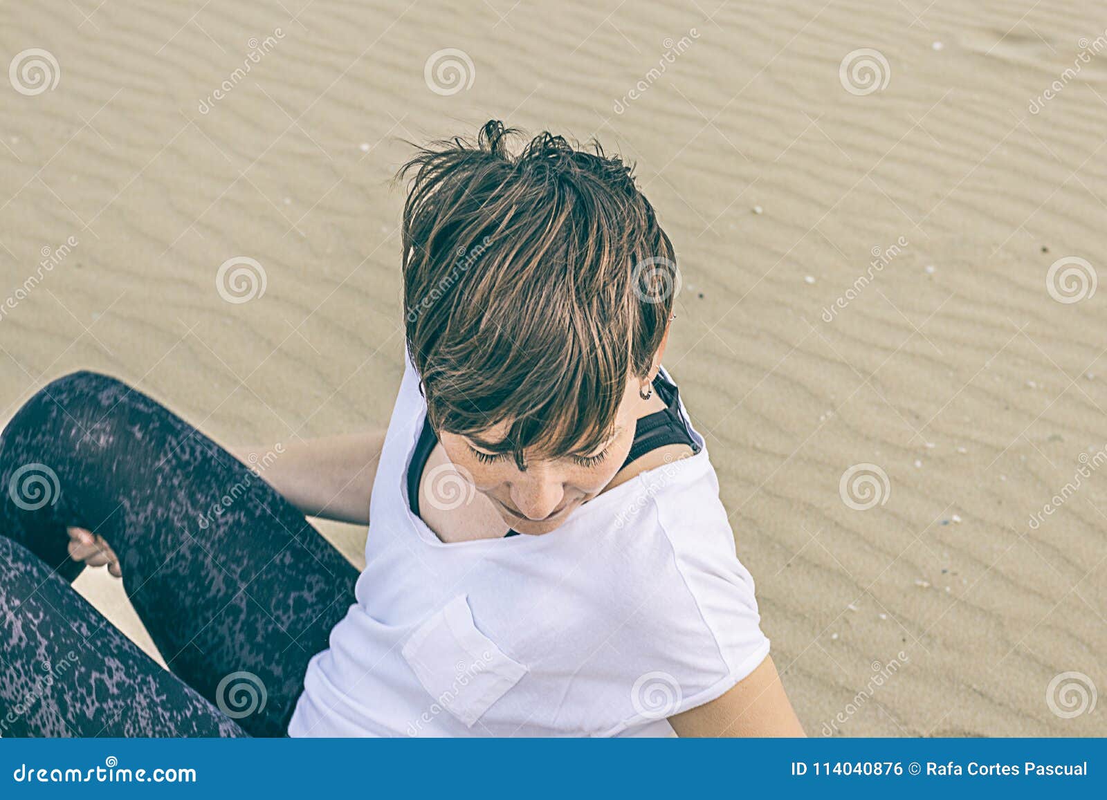 Portrait Of A Normal Boy Over Grey Background. Stock Photography ...