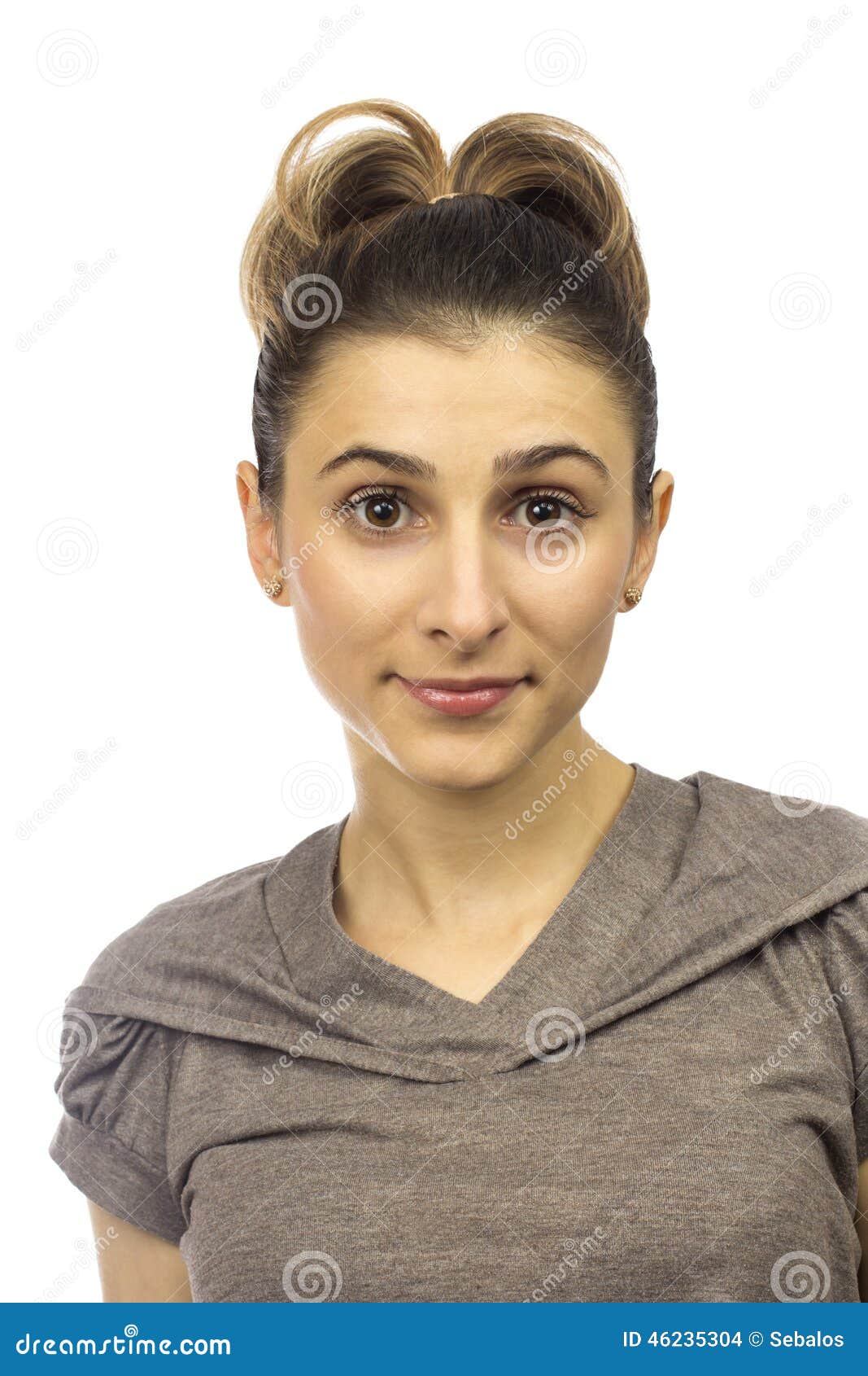 Portrait of Nostalgic Woman Stock Photo - Image of tranquil, calm: 46235304