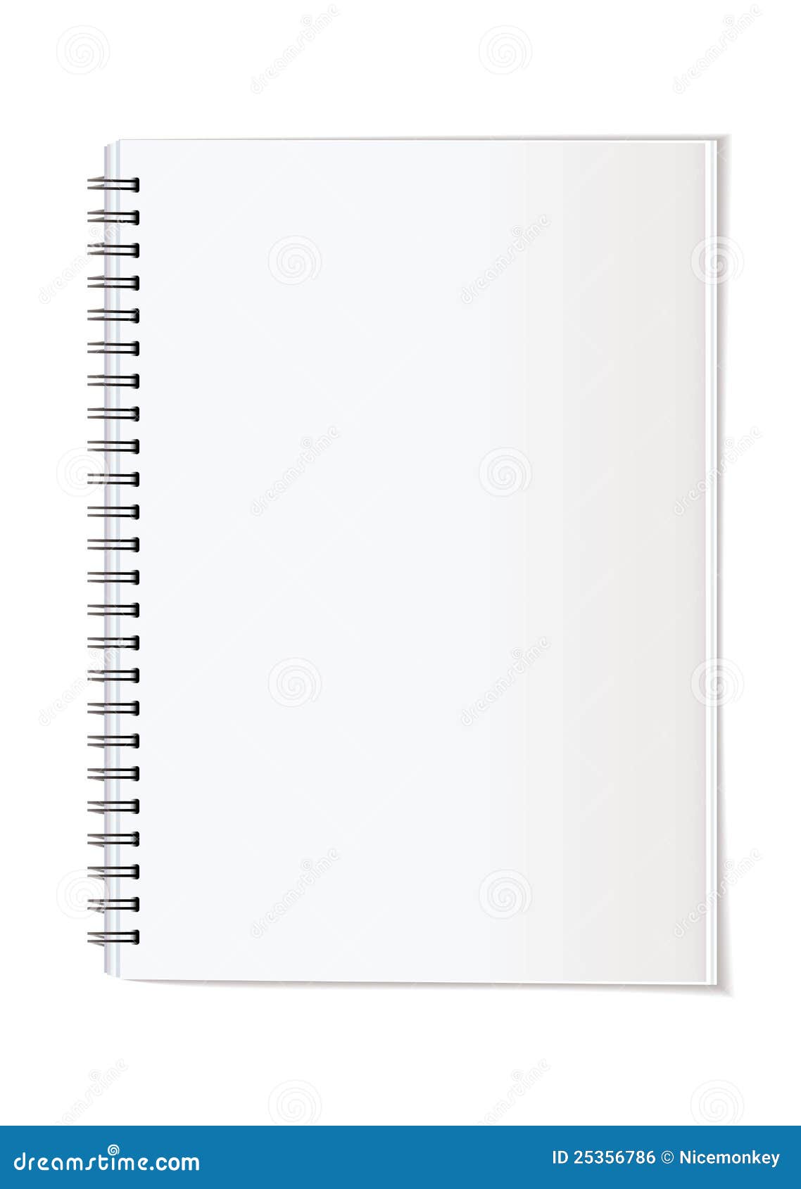 Portrait note pad stock illustration. Illustration of office - 25356786