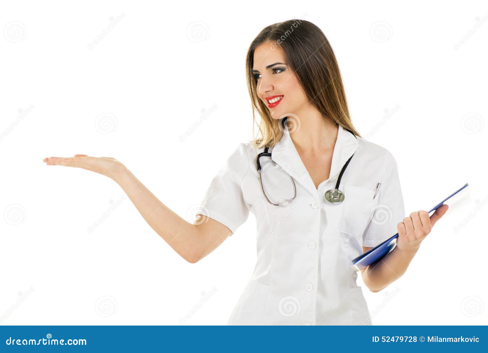 Portrait of Nurse stock photo. Image of document, happy - 52479728