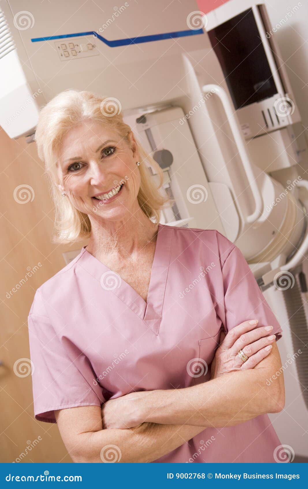 Portrait of a Nurse with Mammogram Machine Stock Photo - Image of ...