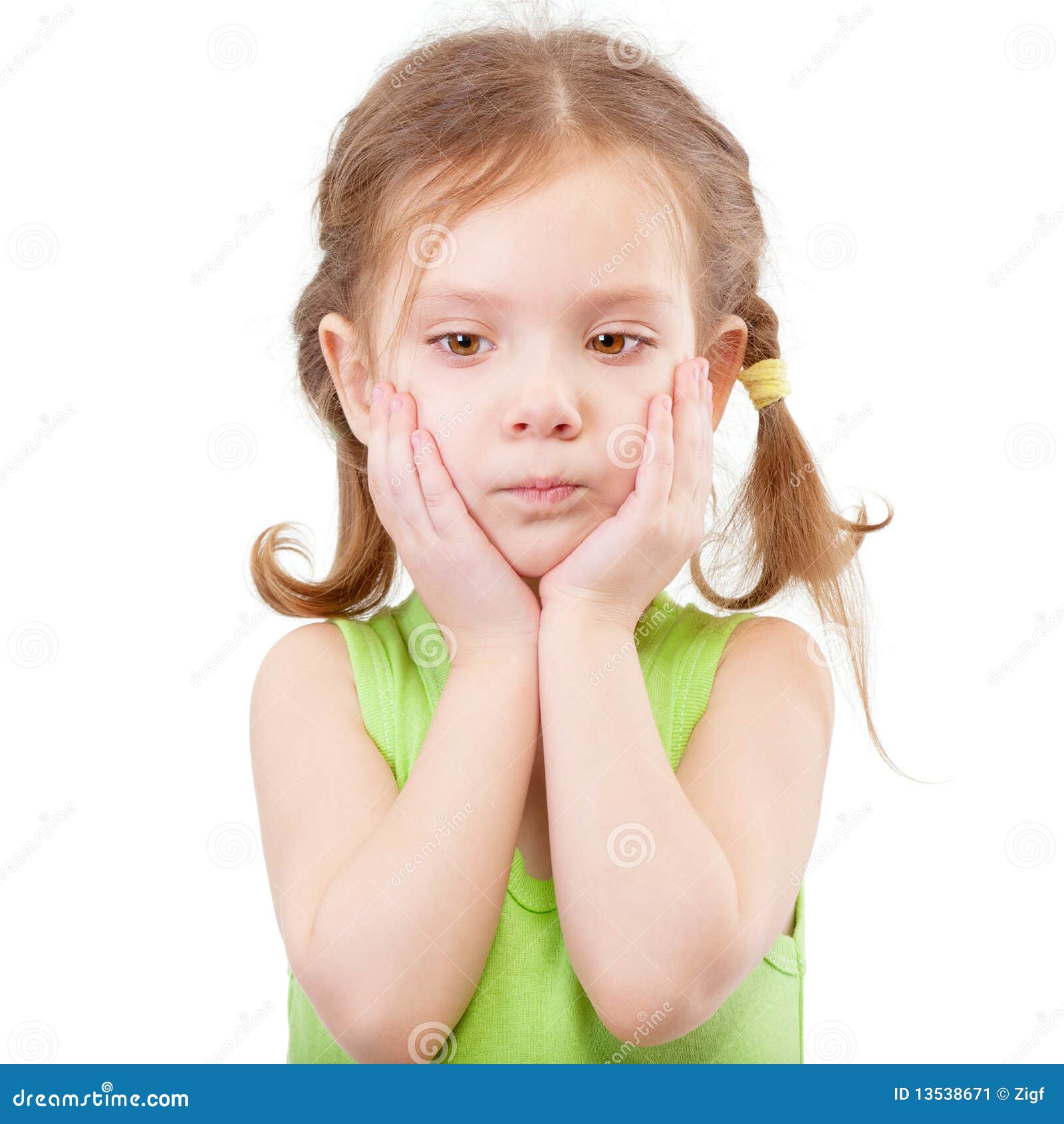 Portrait of offended girl stock image. Image of innocence - 13538671