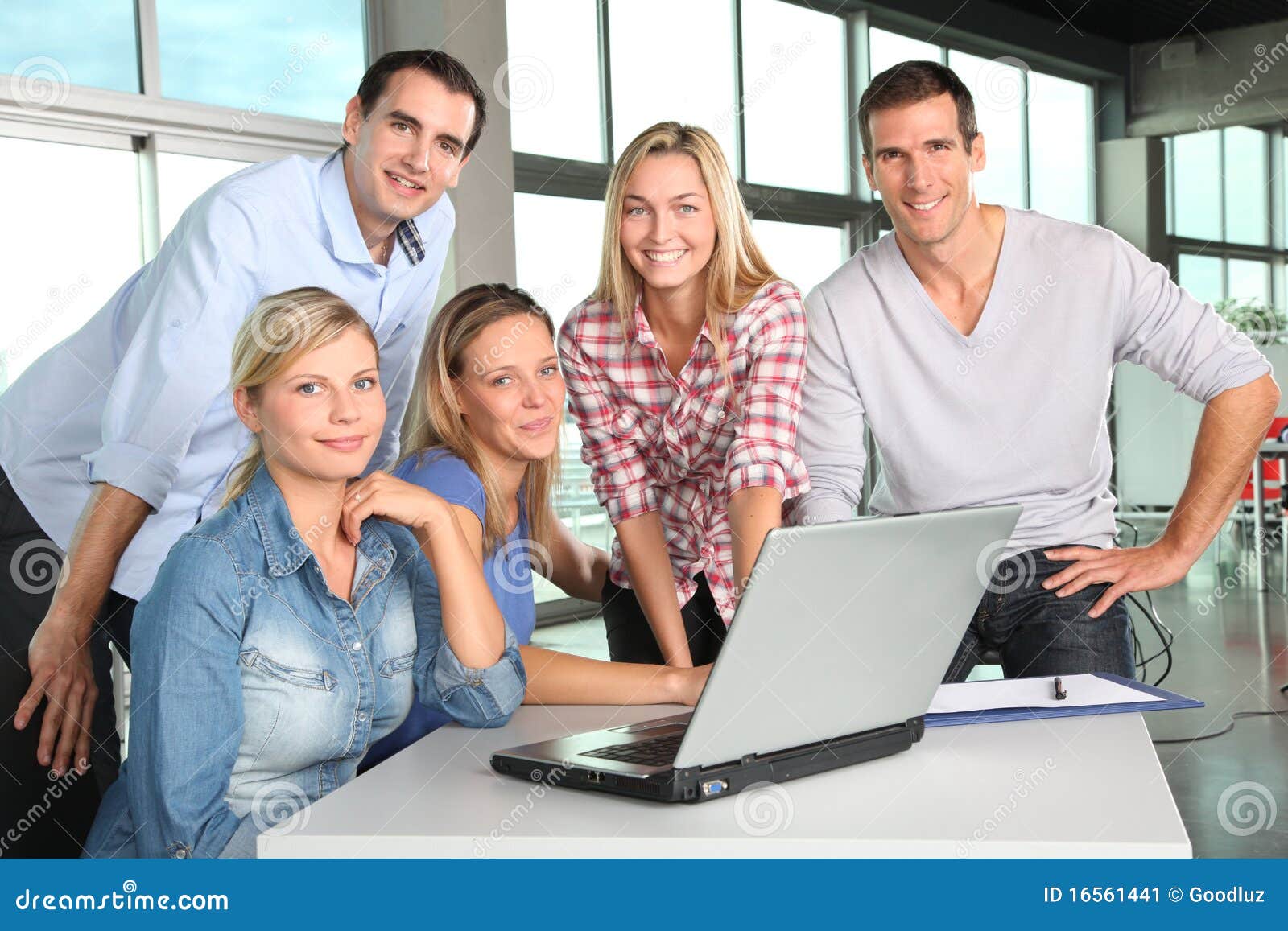 Portrait of office workers stock image. Image of training - 16561441
