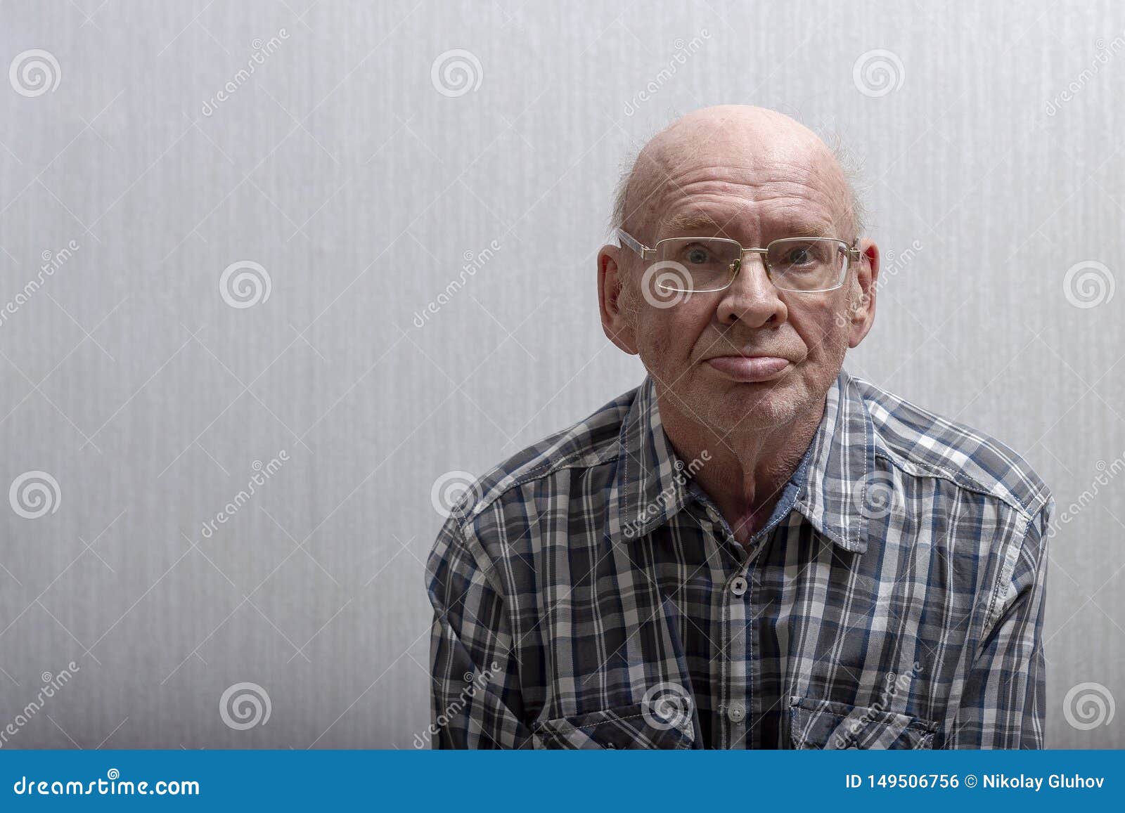Portrait of an old man. stock photo. Image of expression - 149506756