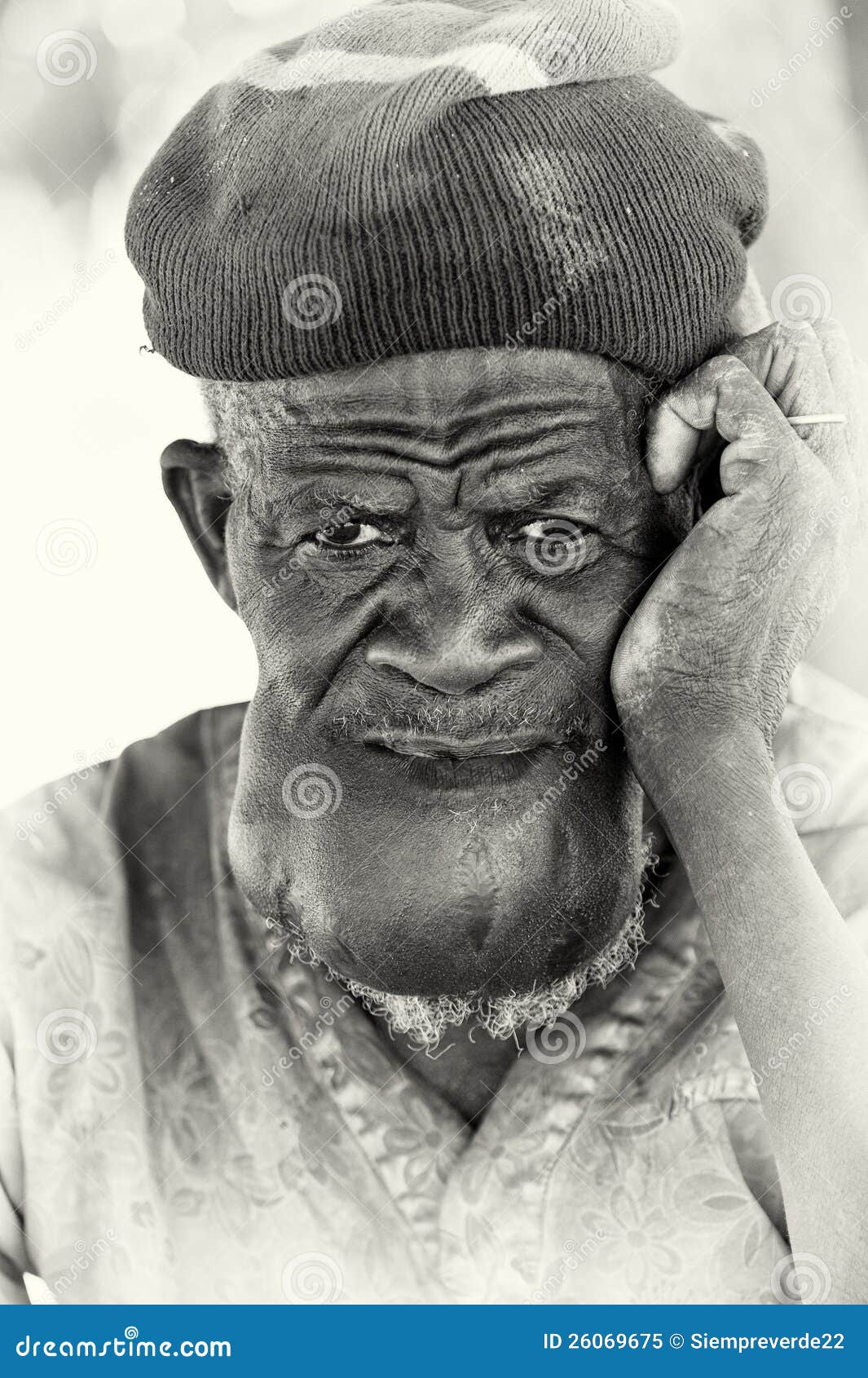 A Portrait of an Old Man from Ghana Editorial Image - Image of african ...