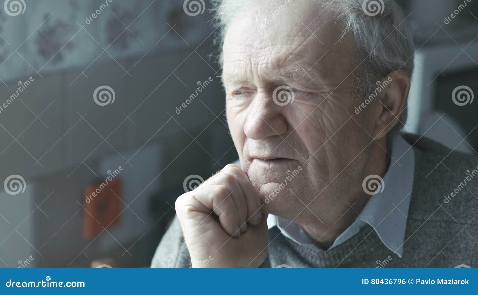 Portrait of Old Man Looking at Camera 4K Stock Footage - Video of ...