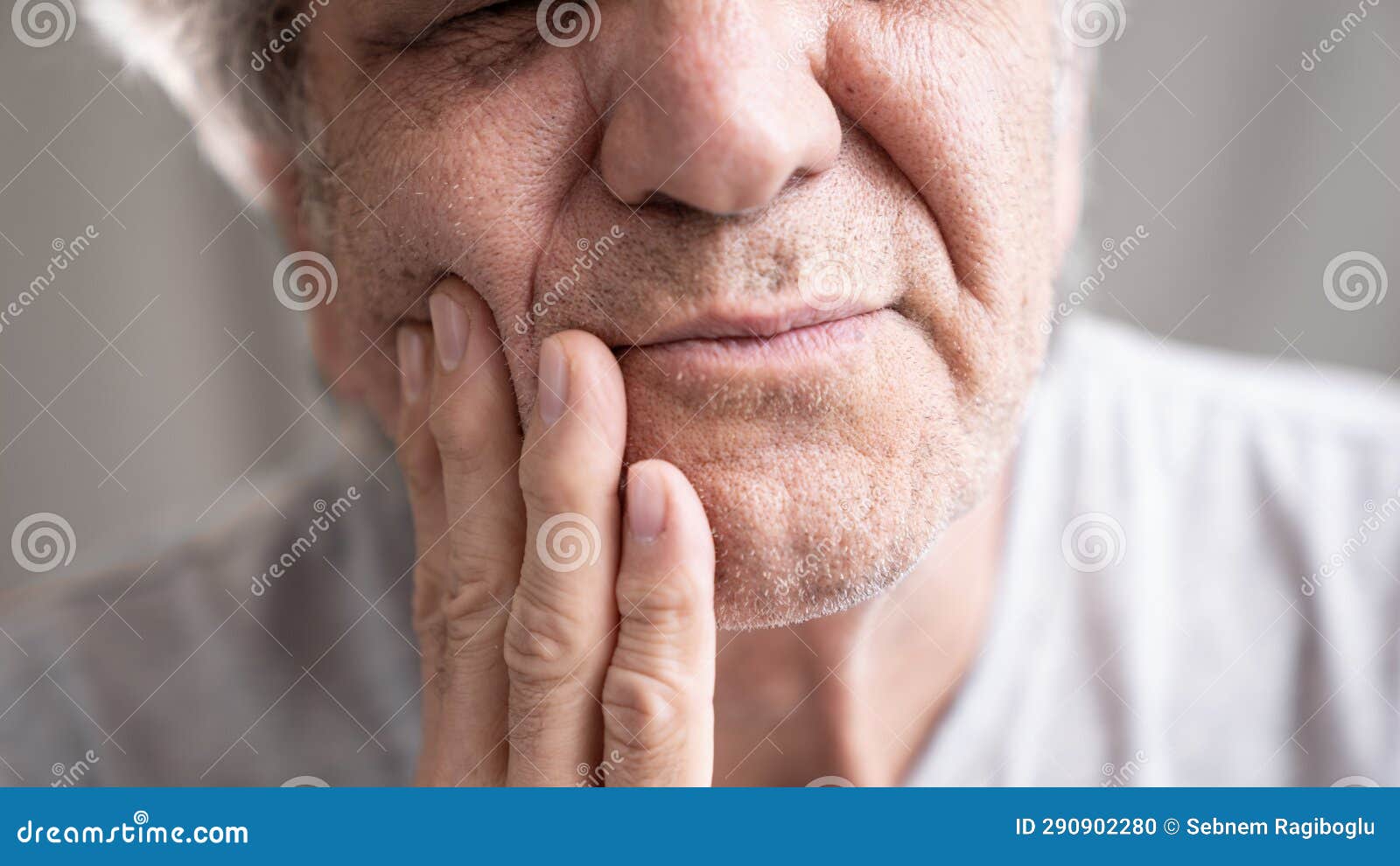 Portrait of Old Man with Toothache Stock Photo - Image of elderly ...