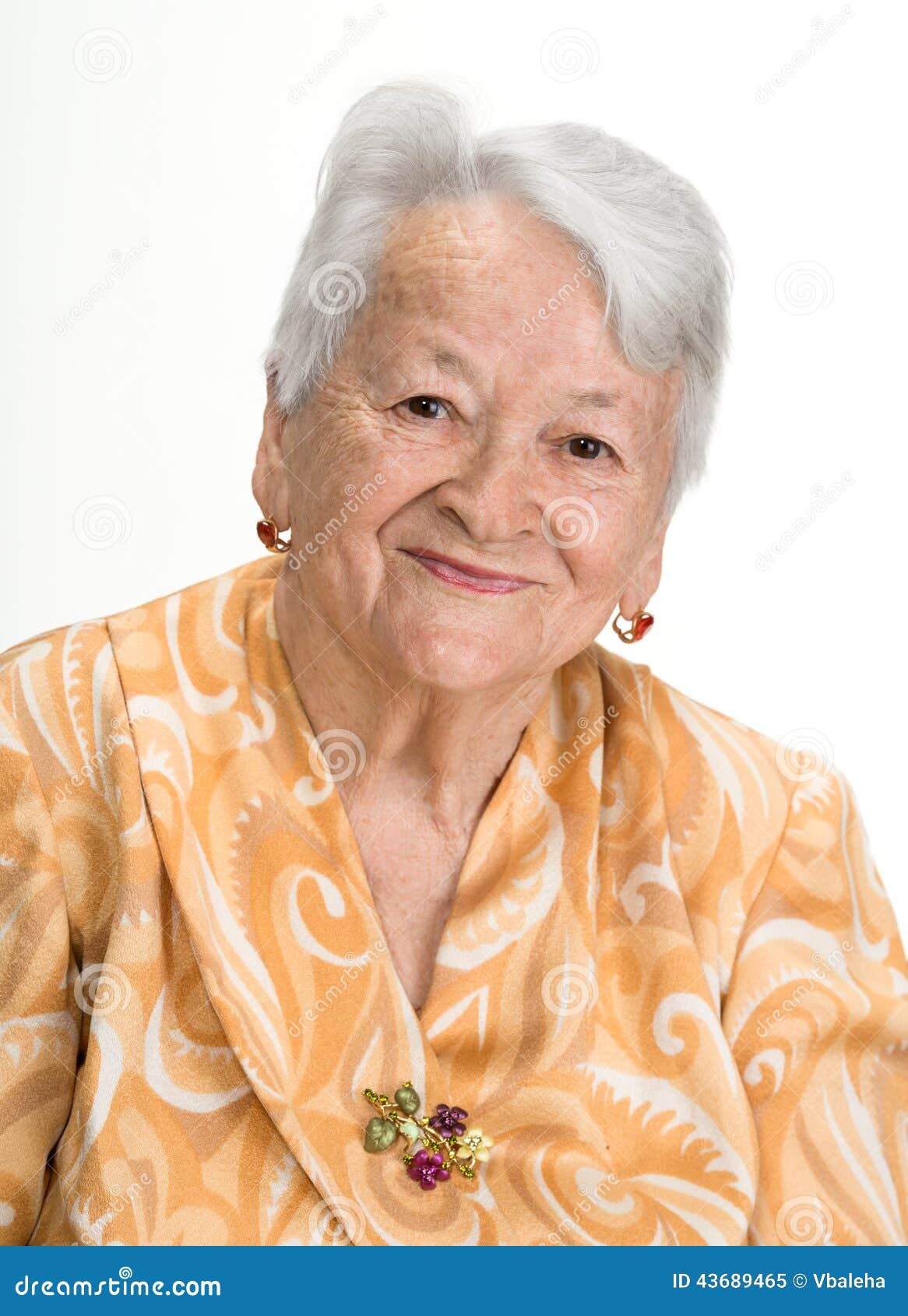 Portrait of Old Smiling Woman Stock Image - Image of grandmother ...