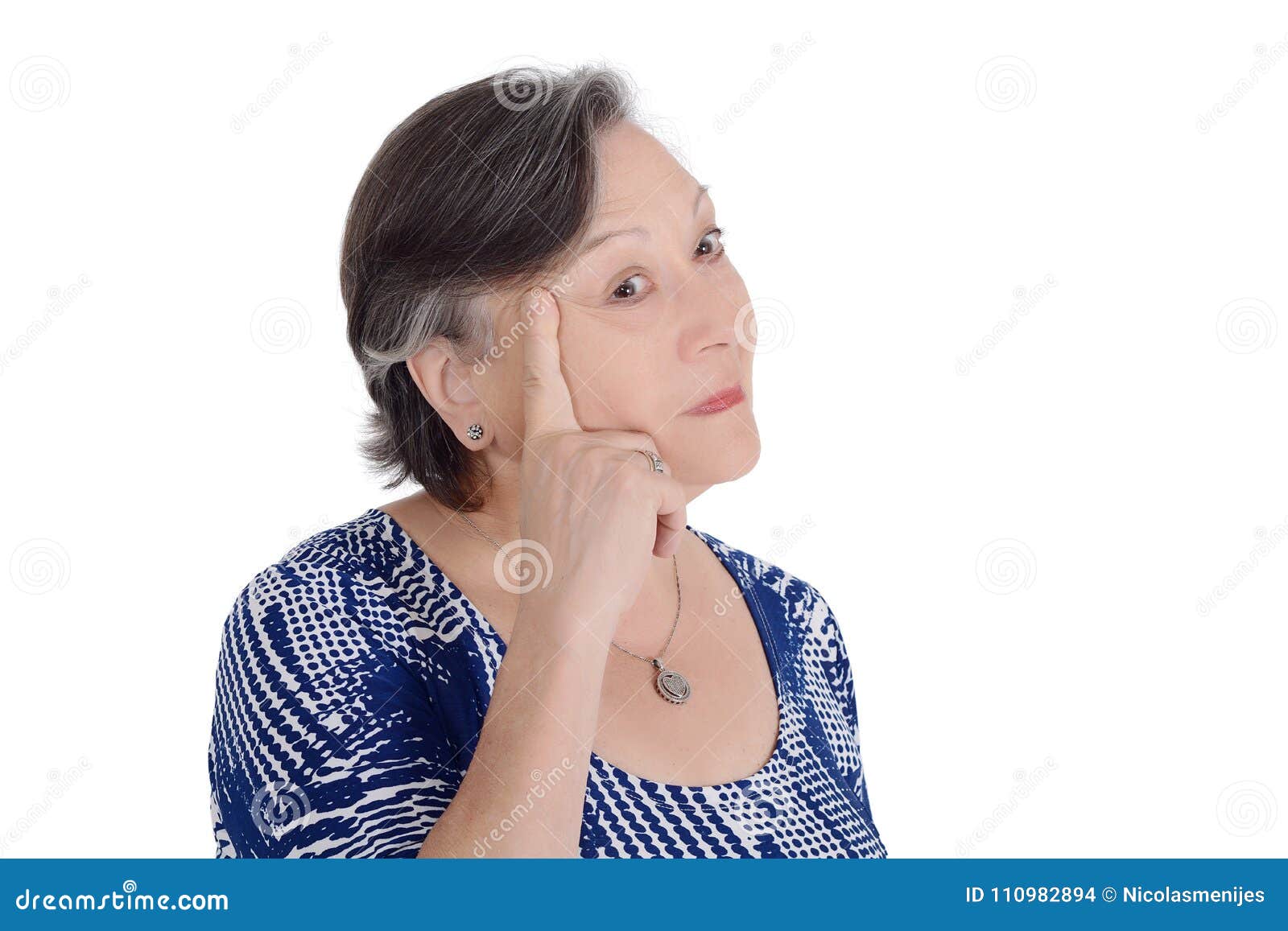 Portrait of Old Woman Thinking Stock Photo - Image of female, granny ...