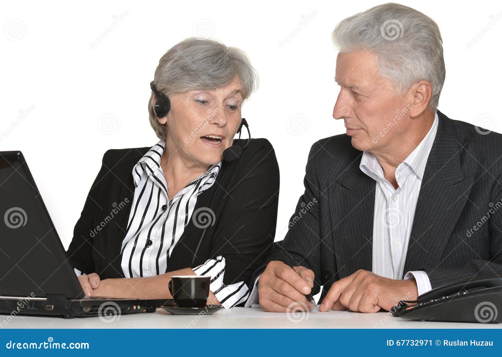 Portrait of Older People Working Stock Image - Image of manager, boss ...