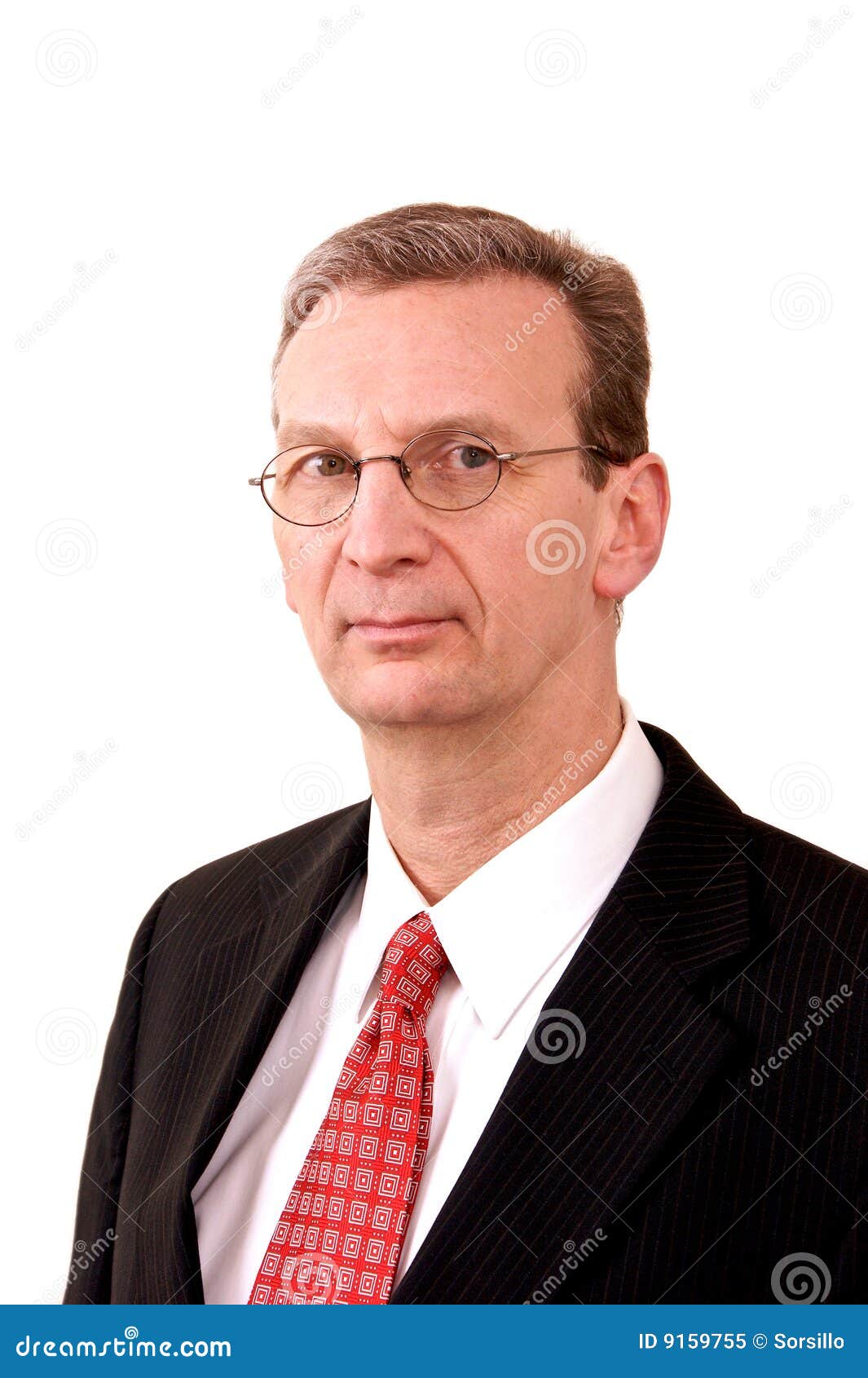 Portrait Of Older Stern Looking Executive Man On I Stock Image - Image ...