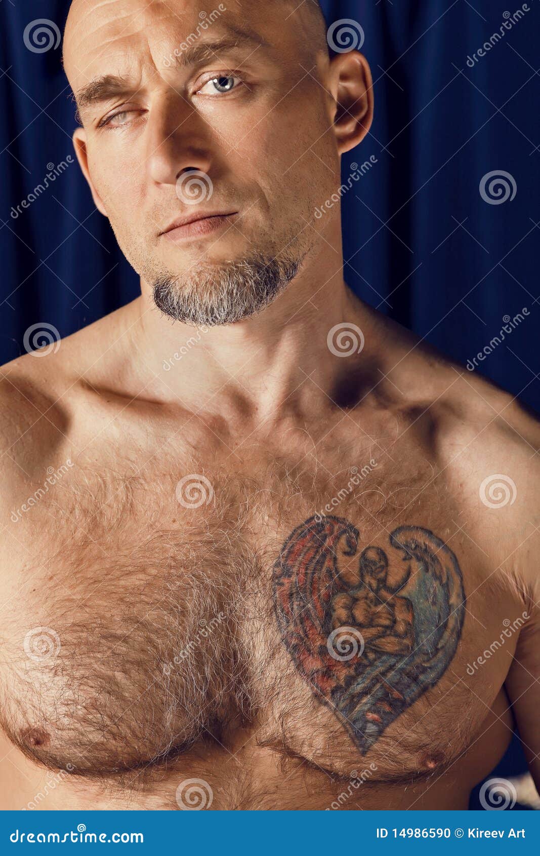 Portrait of One-eyed Circus Athlete. Stock Photo - Image of metal, eyed ...