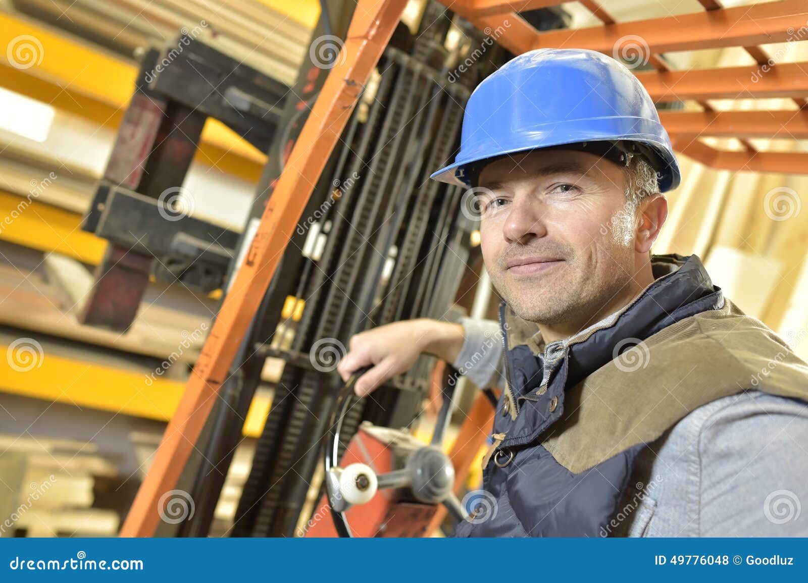 Portrait of Operator in Warehouse Stock Photo - Image of transportation ...