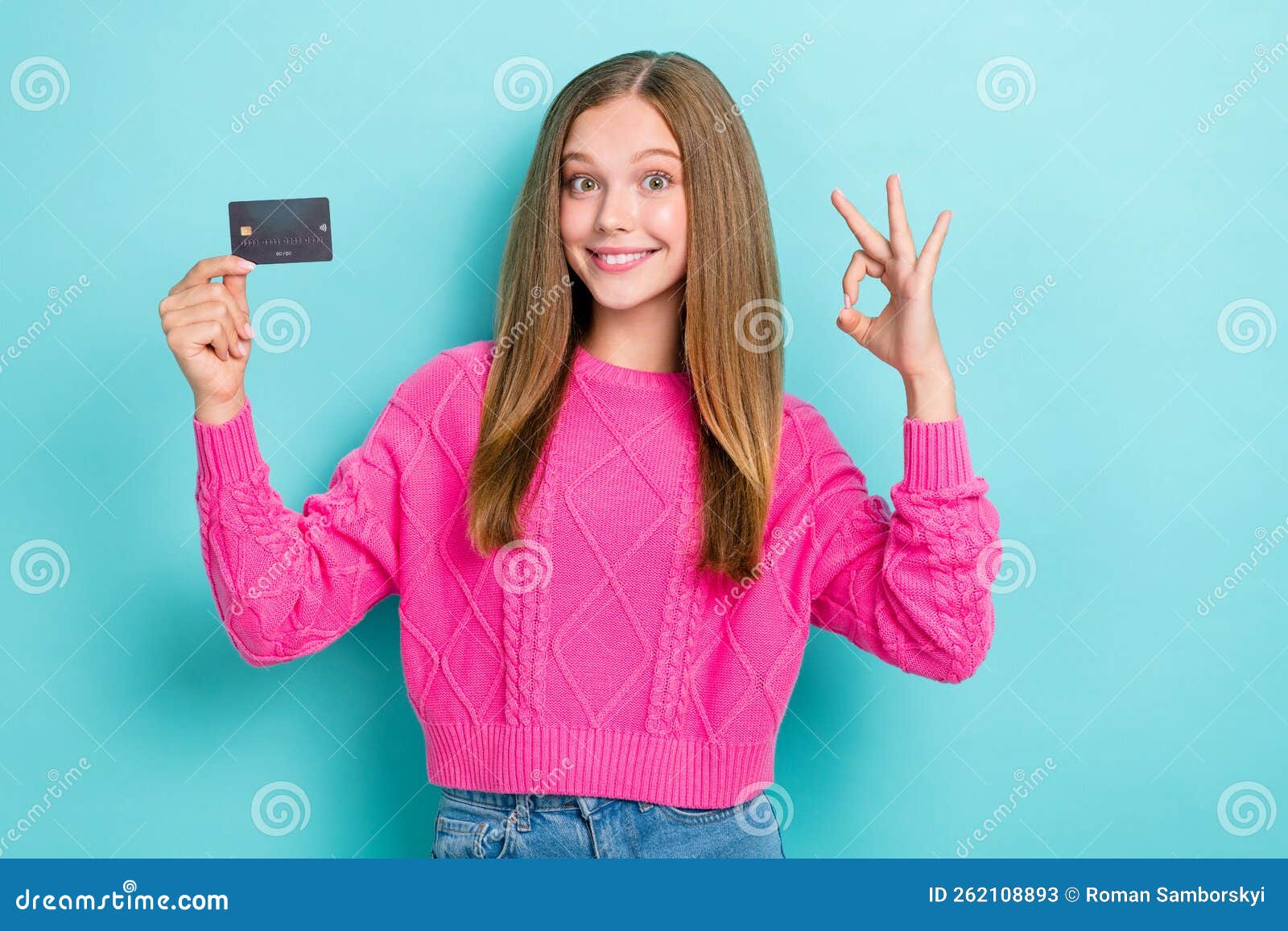 Portrait Of Optimistic Cheerful Nice Girl Long Hairdo Wear Pink