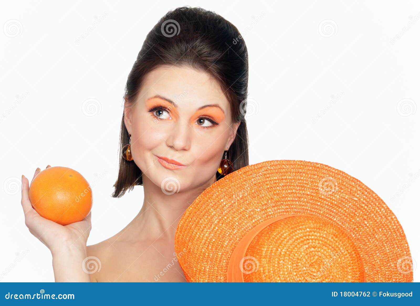 Portrait of oranges stock photo. Image of female, girls - 18004762