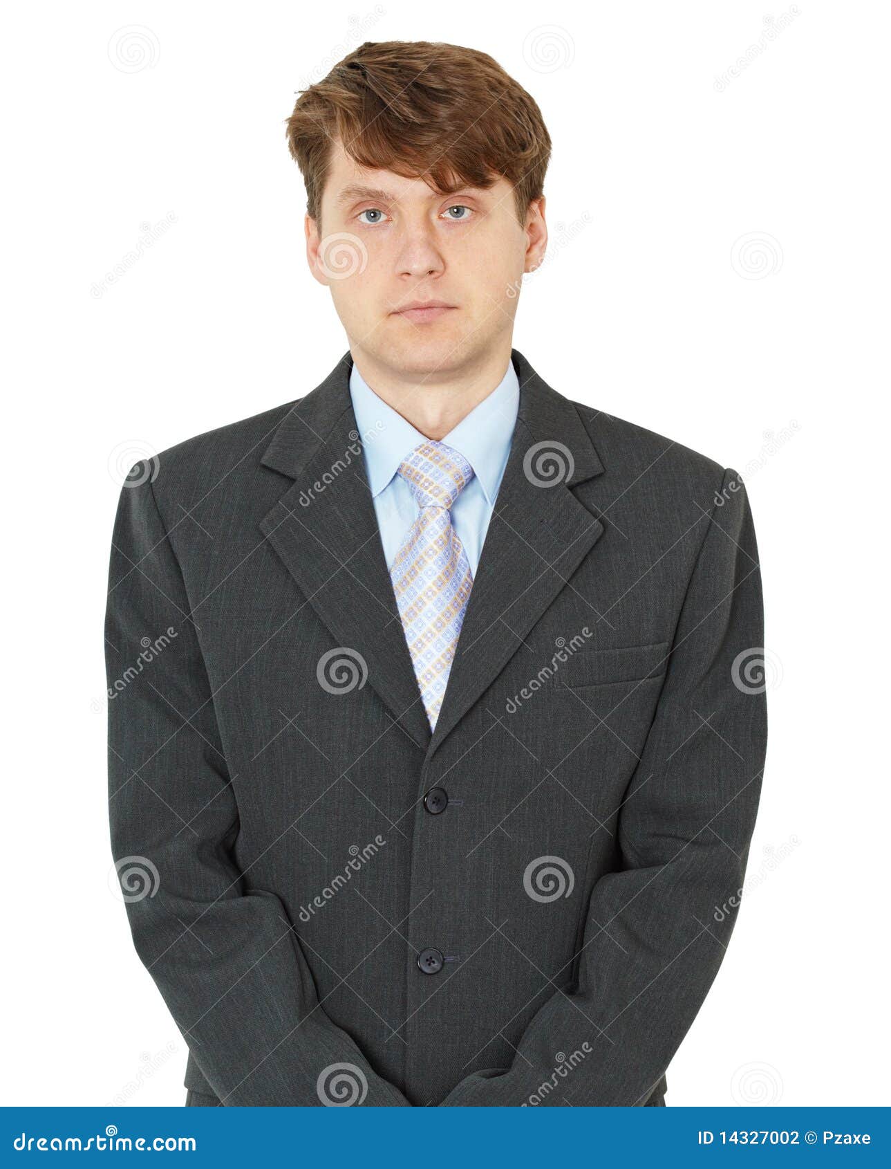 Portrait of Ordinary Young Man on White Background Stock Photo - Image ...