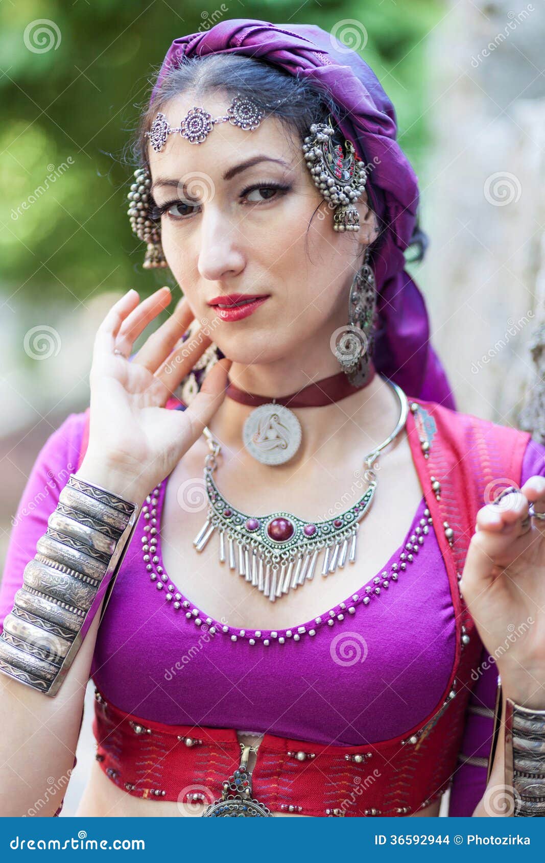 Portrait of Oriental Dancer Stock Photo - Image of clothing, arabian ...