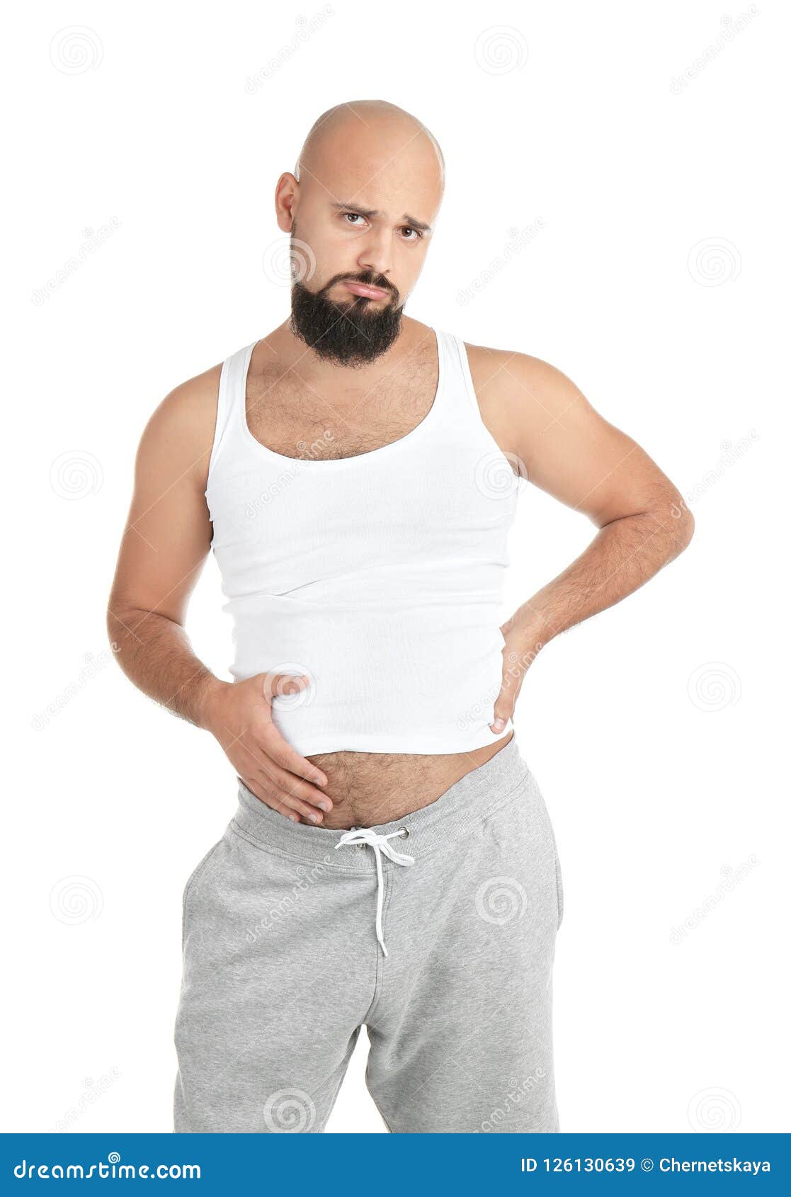 Portrait of overweight man stock image. Image of beard - 126130639