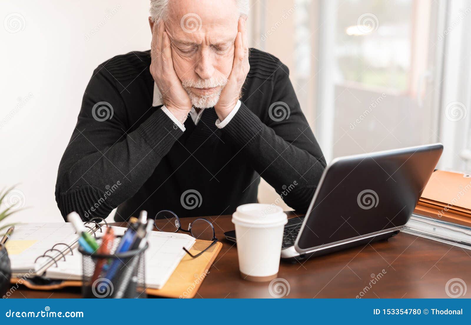 Portrait of Overworked Senior Businessman Stock Photo - Image of ... Portrait of Overworked Senior Businessman Stock Photo - Image of ...