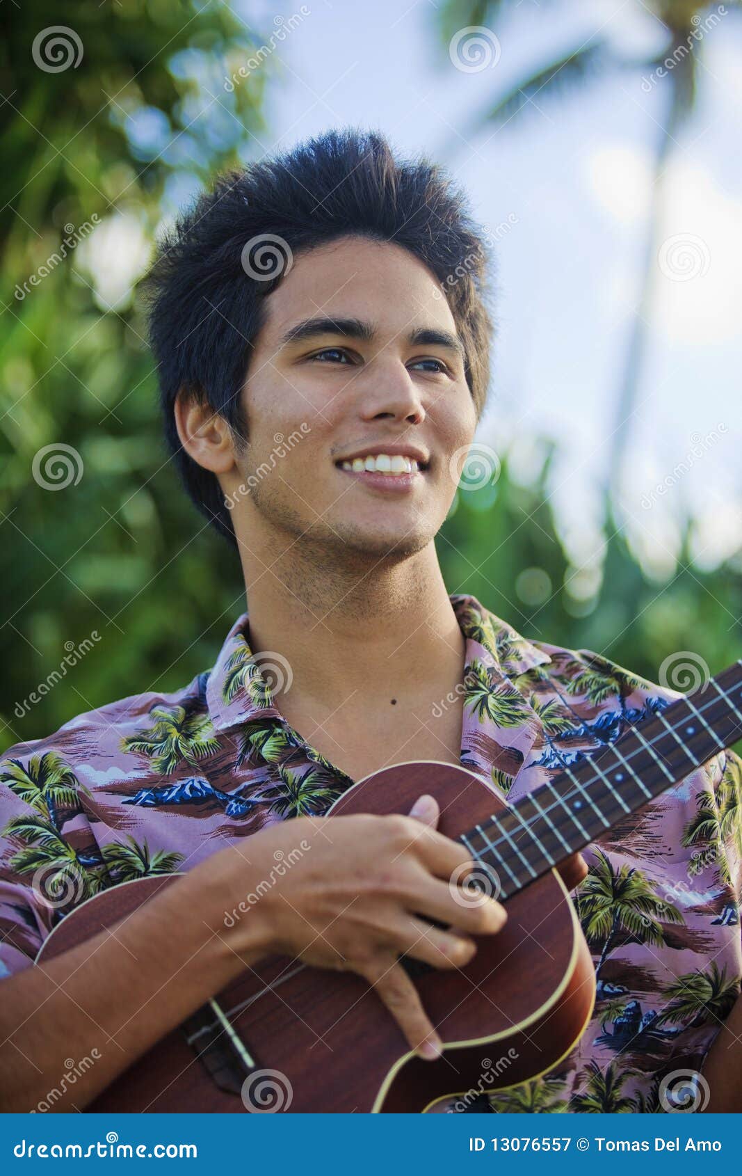Portrait of a Pacific Island Man Stock Image - Image of face, playing ...