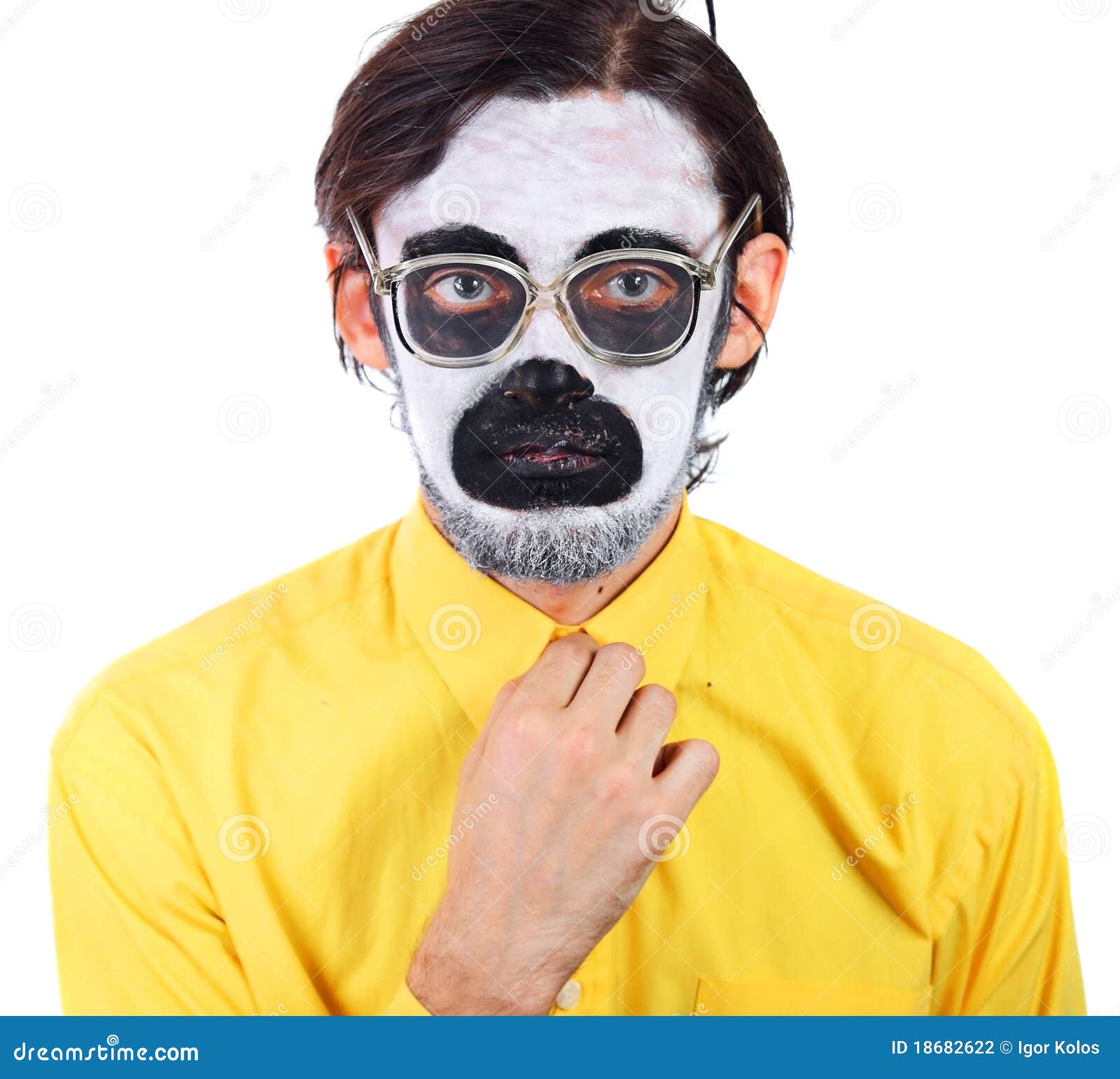 Portrait of a painted man stock photo. Image of people - 18682622