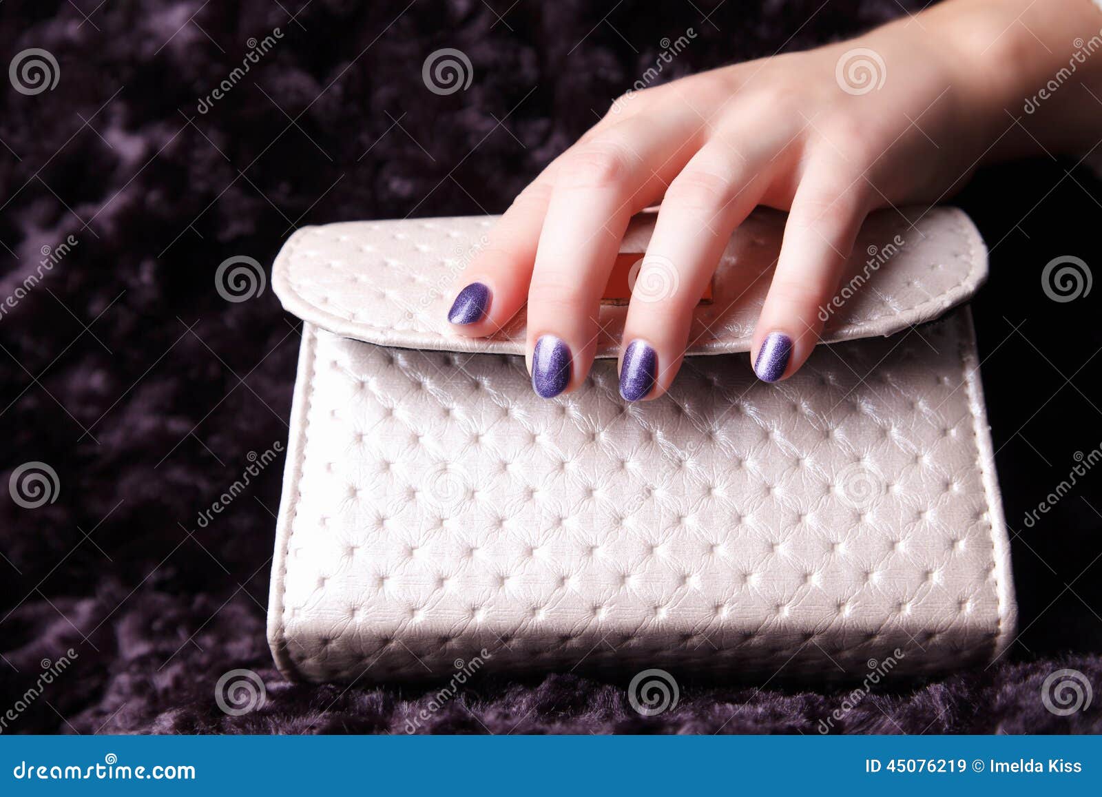 Portrait of painted nails stock image. Image of glamour - 45076219