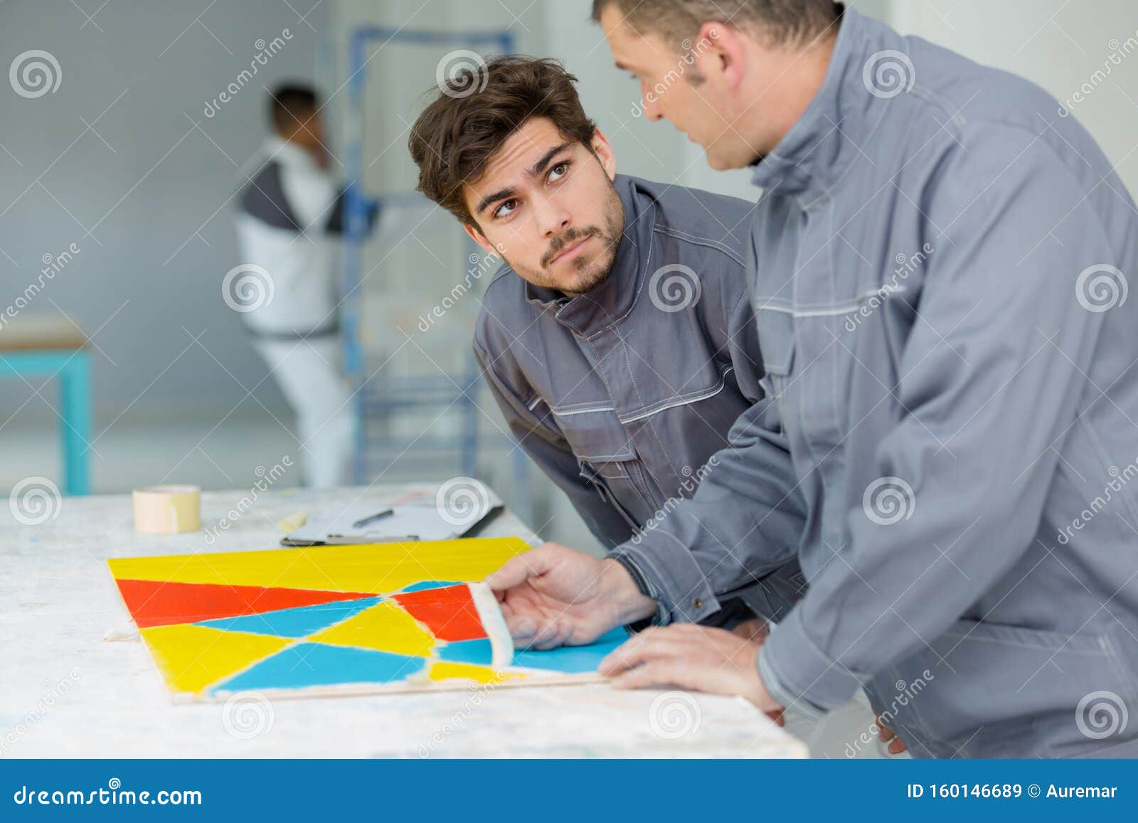 Portrait Painter with Apprentice Stock Image - Image of craftsmanship ...