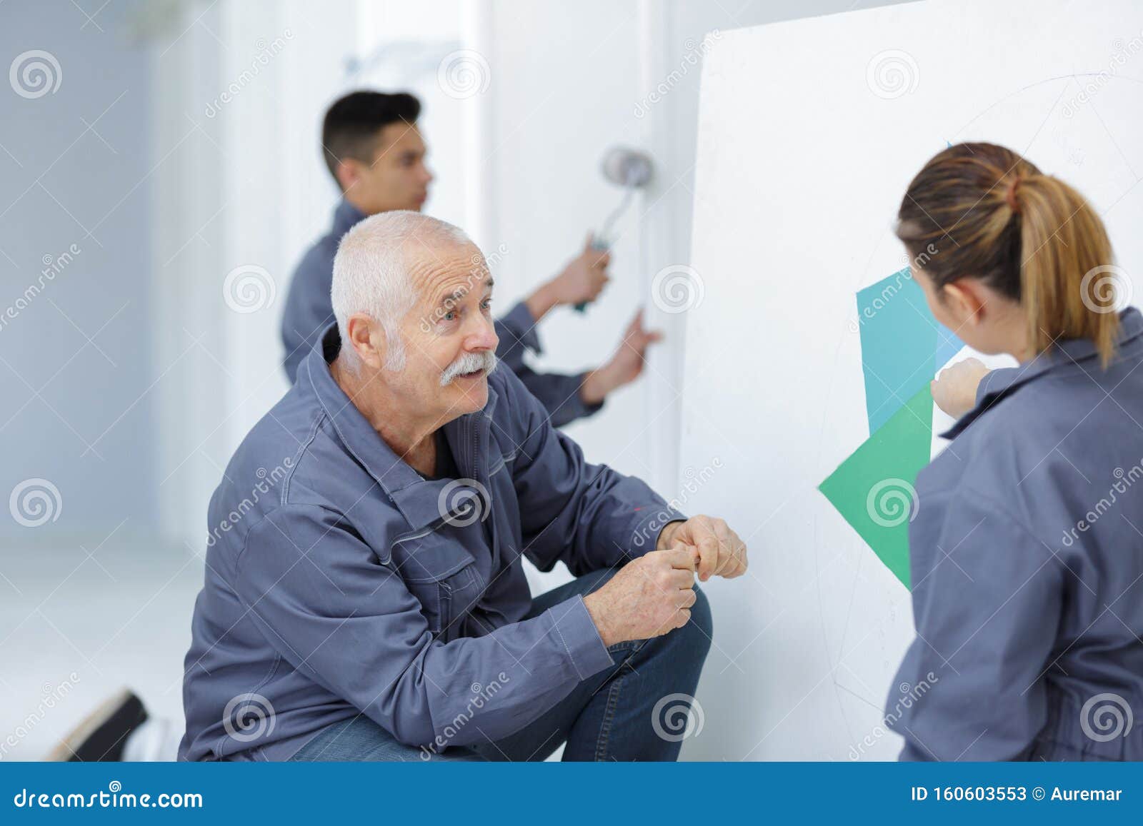 Portrait Painter with Apprentice Stock Image - Image of craftsmanship ...