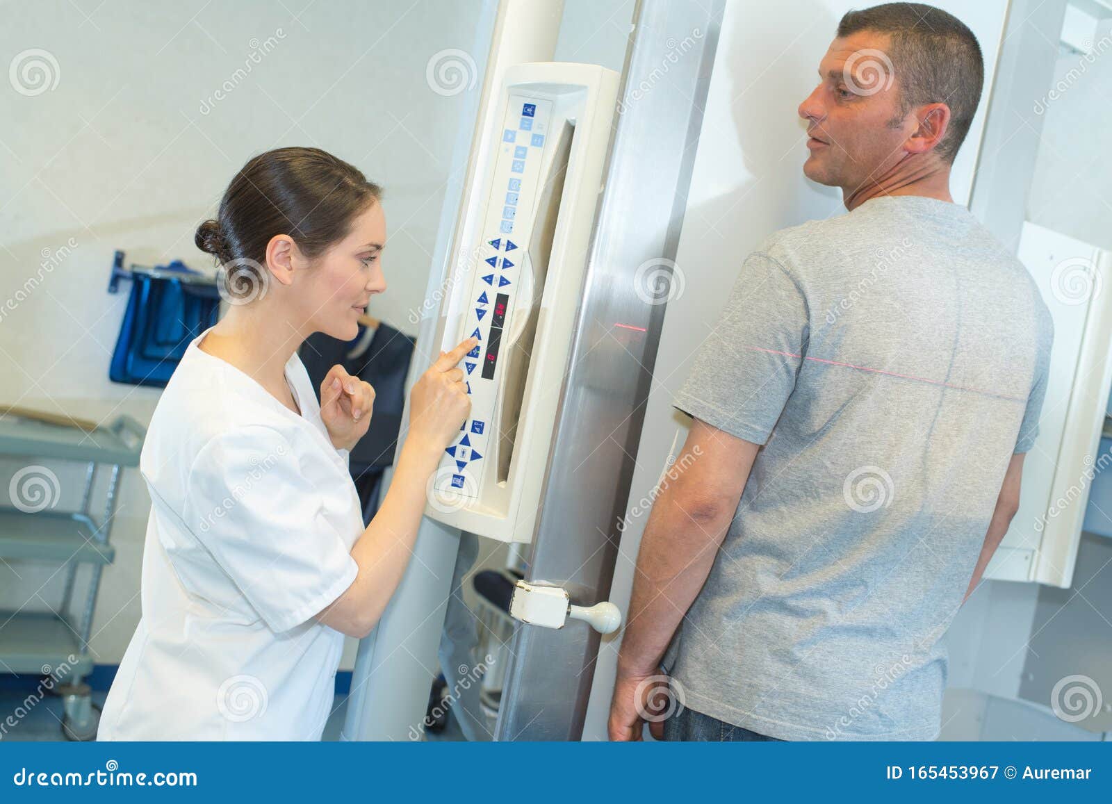 Portrait Patient Having X-ray Stock Image - Image of medicals, mask ...
