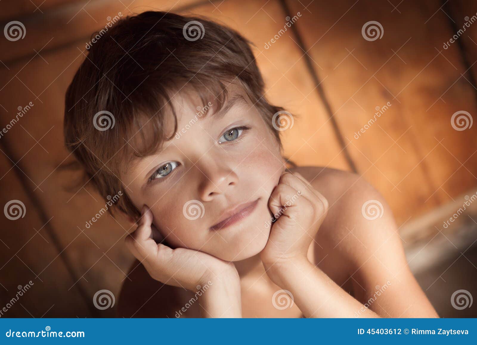 Portrait of pensive boy stock photo. Image of beautiful - 45403612