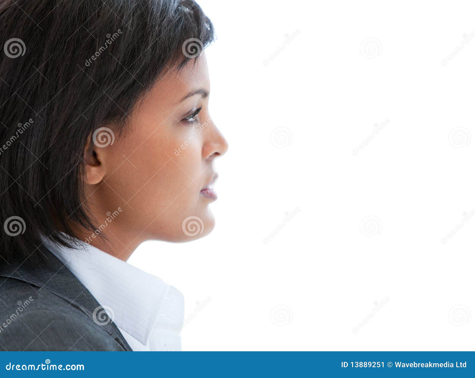 Portrait of a Pensive Business Woman at Work Stock Image - Image of ...