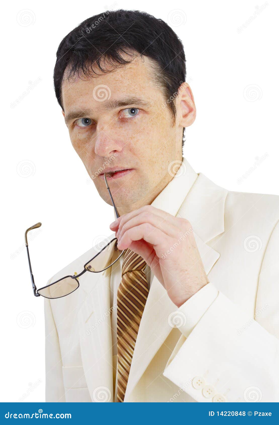 Portrait of Pensive Businessman Stock Photo - Image of male, thoughtful ...