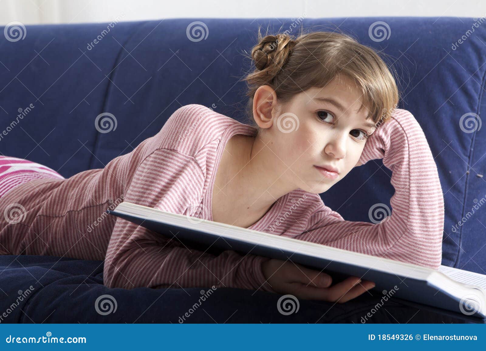 Portrait of pensive girl stock photo. Image of education - 18549326