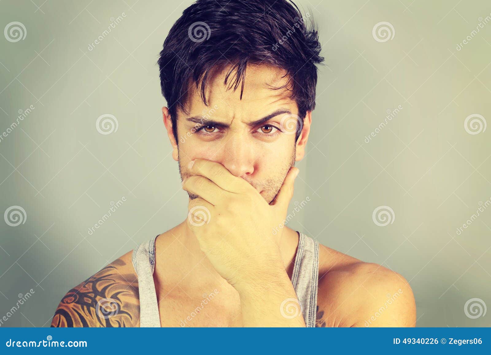 Portrait of a Pensive Handsome Man Stock Photo - Image of hair, pensive ... Portrait of a Pensive Handsome Man Stock Photo - Image of hair, pensive ...