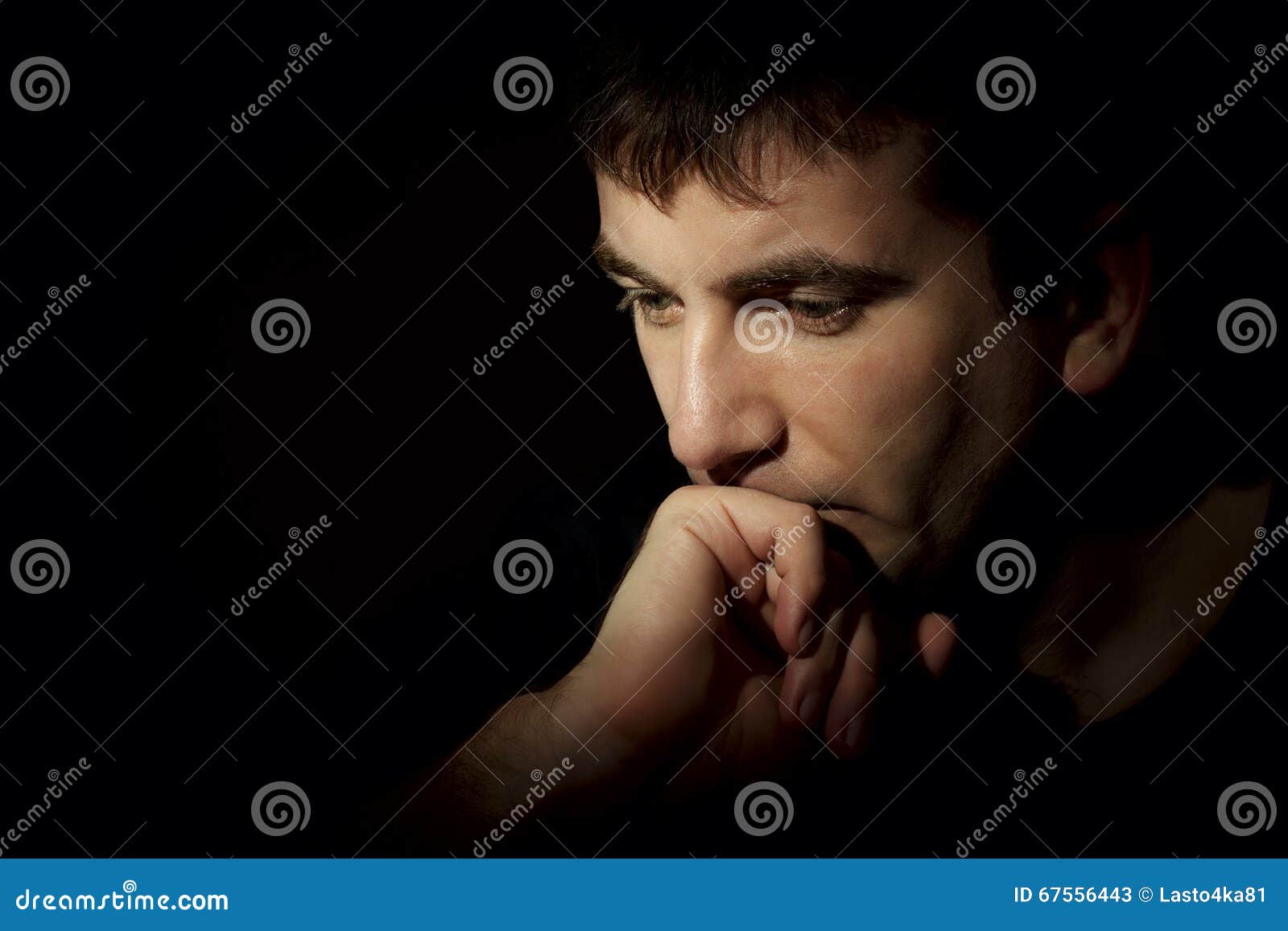 Portrait Of A Pensive Young Bald Man Stock Photo | CartoonDealer.com ... Portrait Of A Pensive Young Bald Man Stock Photo | CartoonDealer.com ...